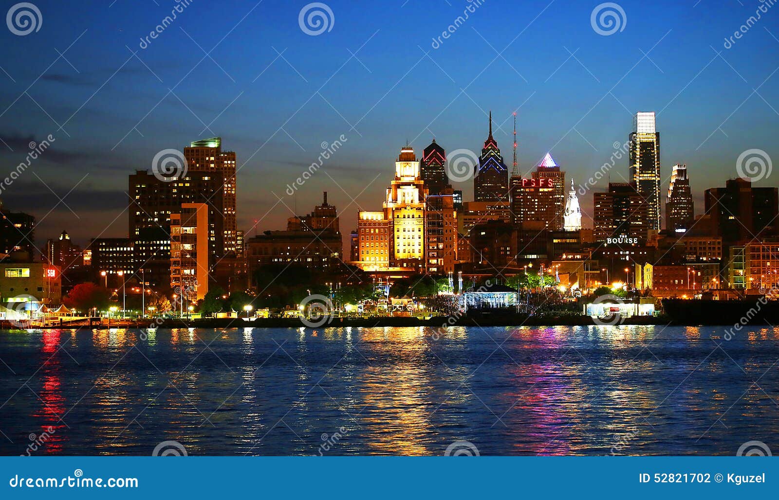 Philadelphia Skyline stock photo. Image of light, america - 52821702