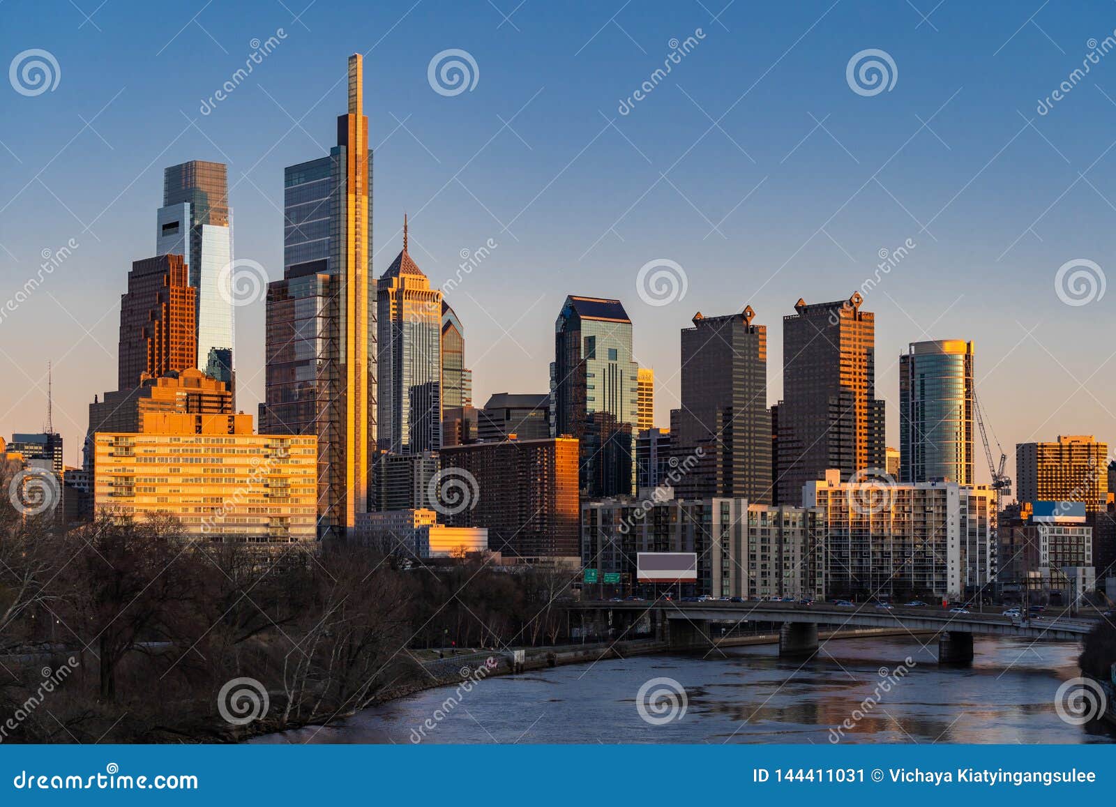 Philadelphia Skylines Building Stock Image - Image of scenery ...