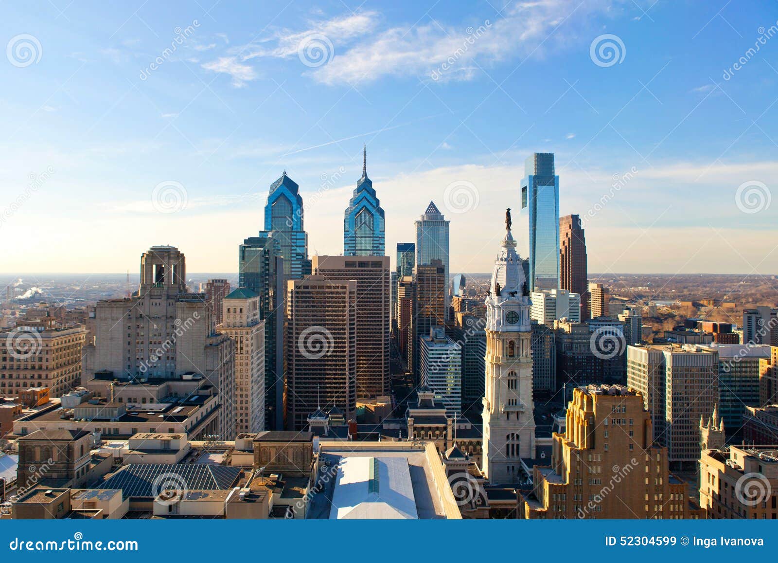 Philadelphia View from the Height Stock Image - Image of landmark, city ...