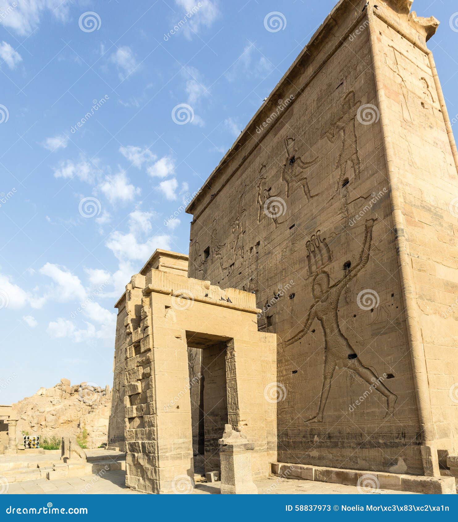 Philae pylon stock image. Image of africa, temple, historic - 58837973