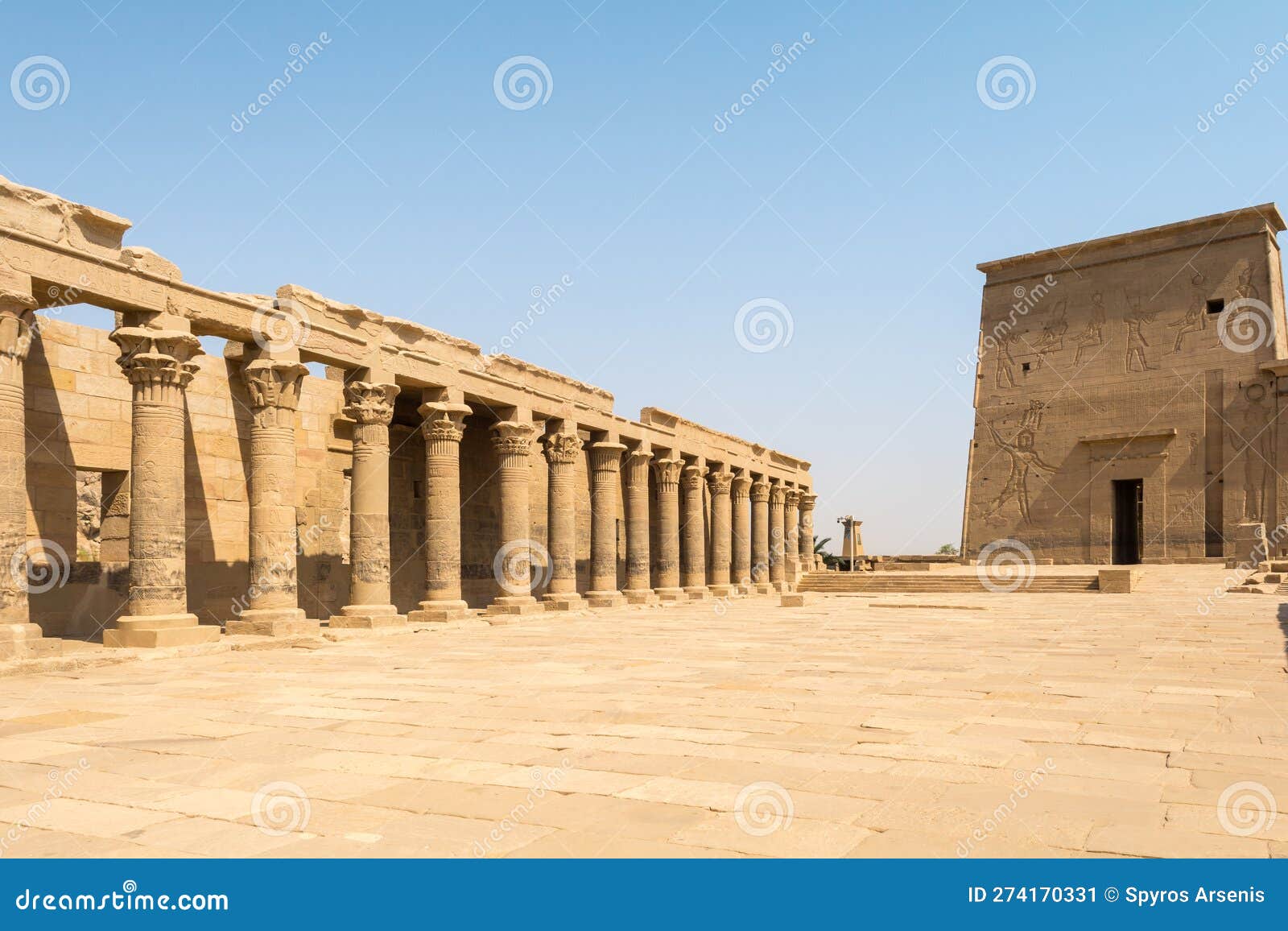 Philae Temple in Aswan, Egypt Stock Image - Image of holidays, island ...
