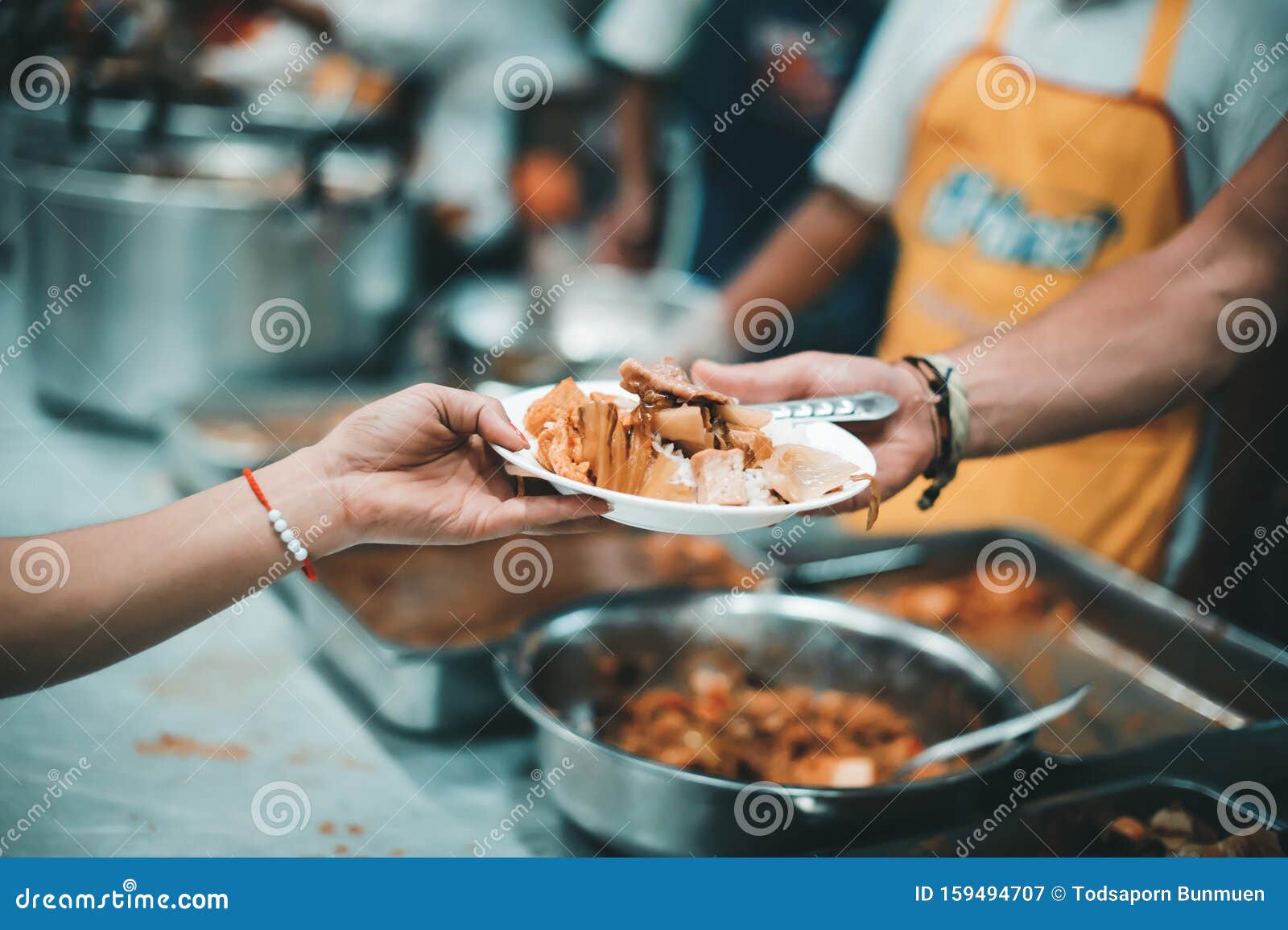 Philanthropists Donate Food and Help the Poor : Concept of Feeding ...