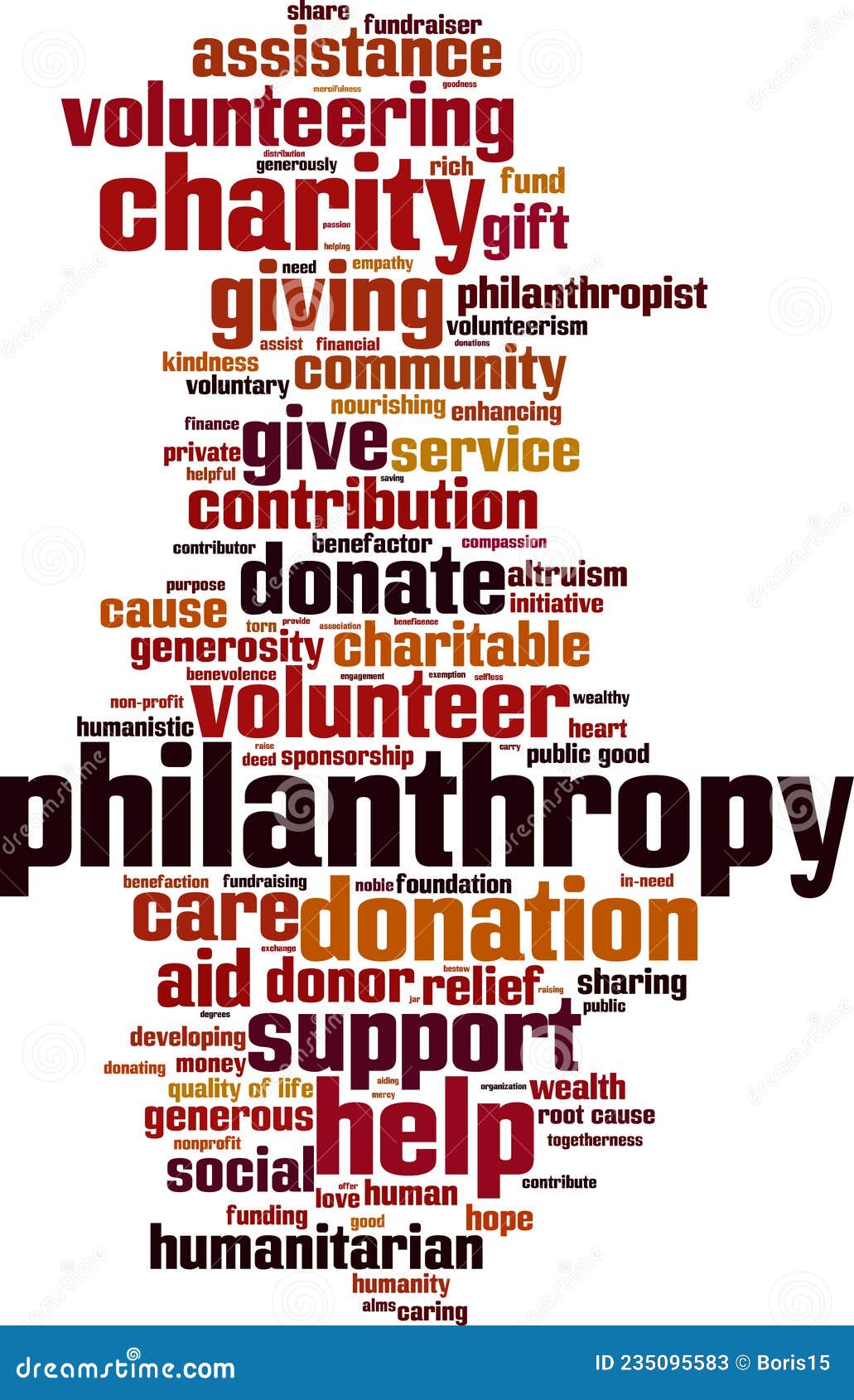 Philanthropy word cloud stock vector. Illustration of philanthropy ...