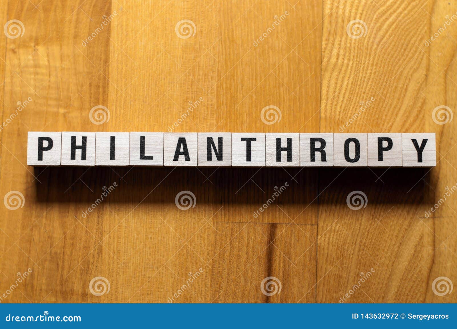 Philanthropy word concept stock photo. Image of humanitarian - 143632972