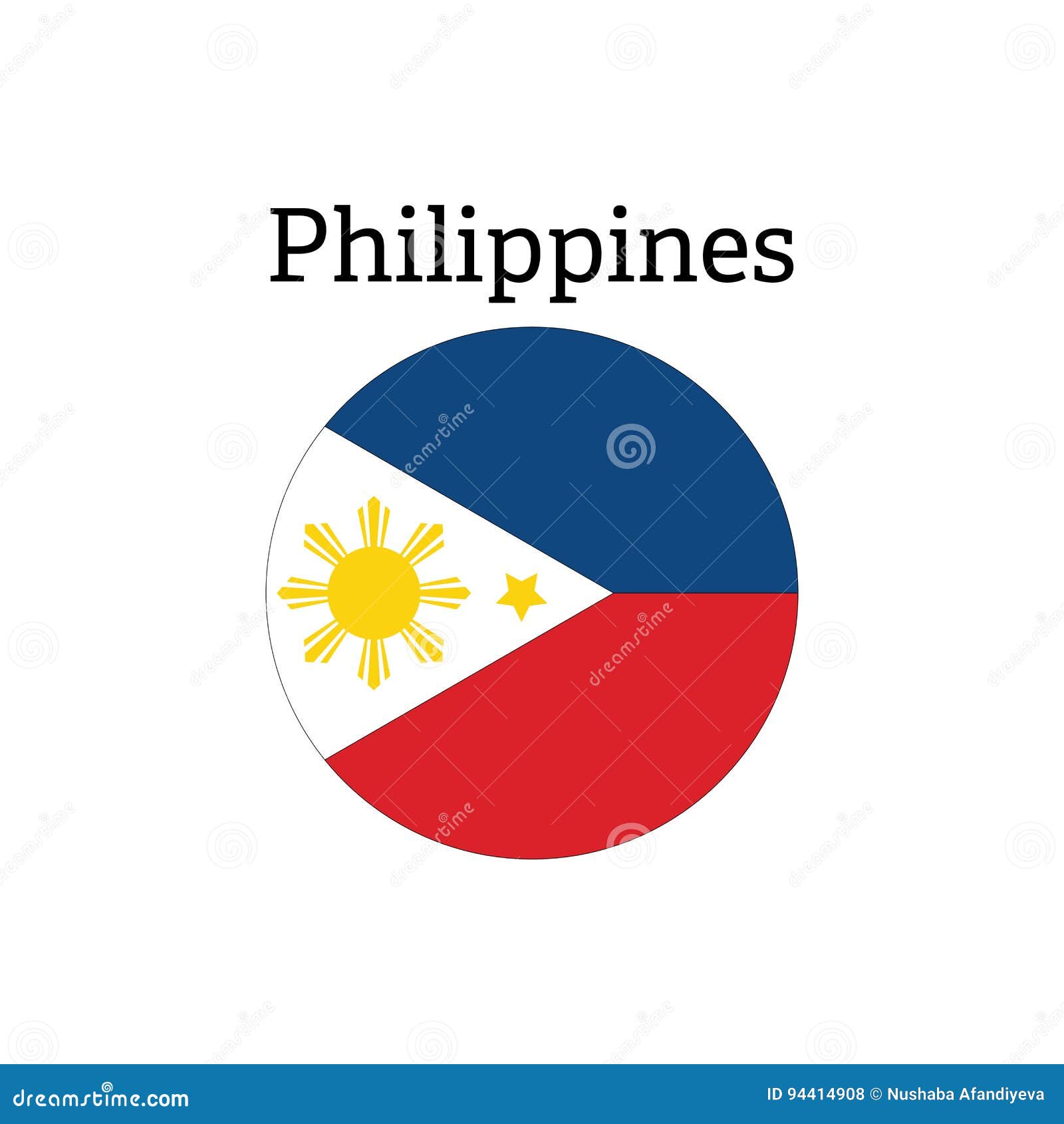 Philipines flag icon stock illustration. Illustration of overwhite ...