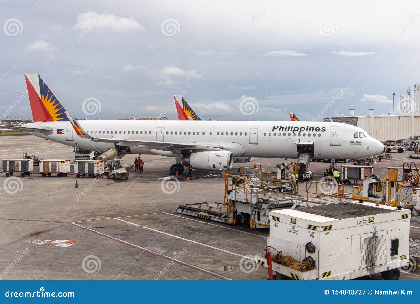 Philippine Airline Aircraft Preparing To Pack Passengers, Manila ...