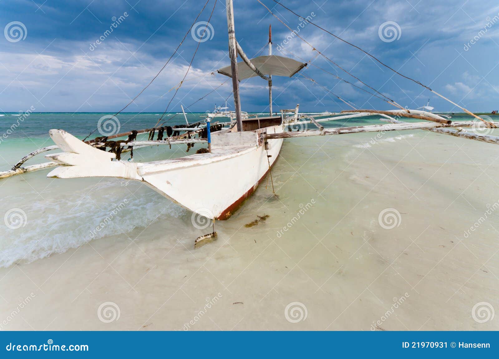 Philippine bangka stock image. Image of outrigger, scenery - 21970931
