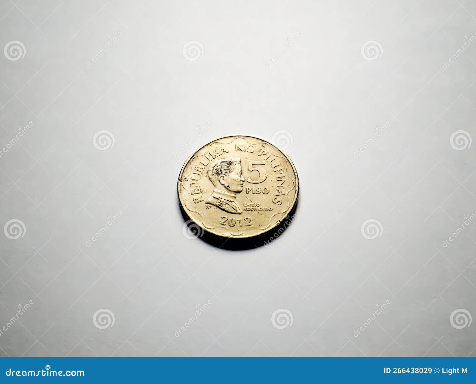 Philippine Five Peso Coin stock image. Image of peso - 266438029