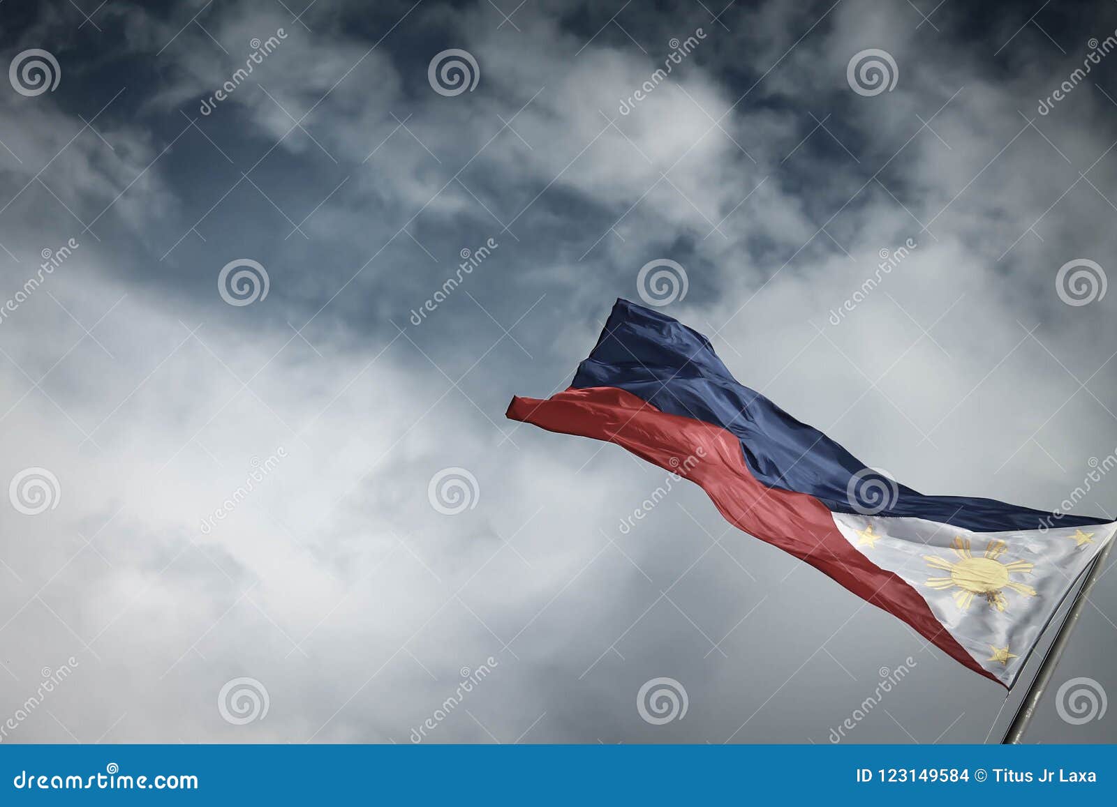 The Philippine Flag stock photo. Image of flying, flag - 123149584