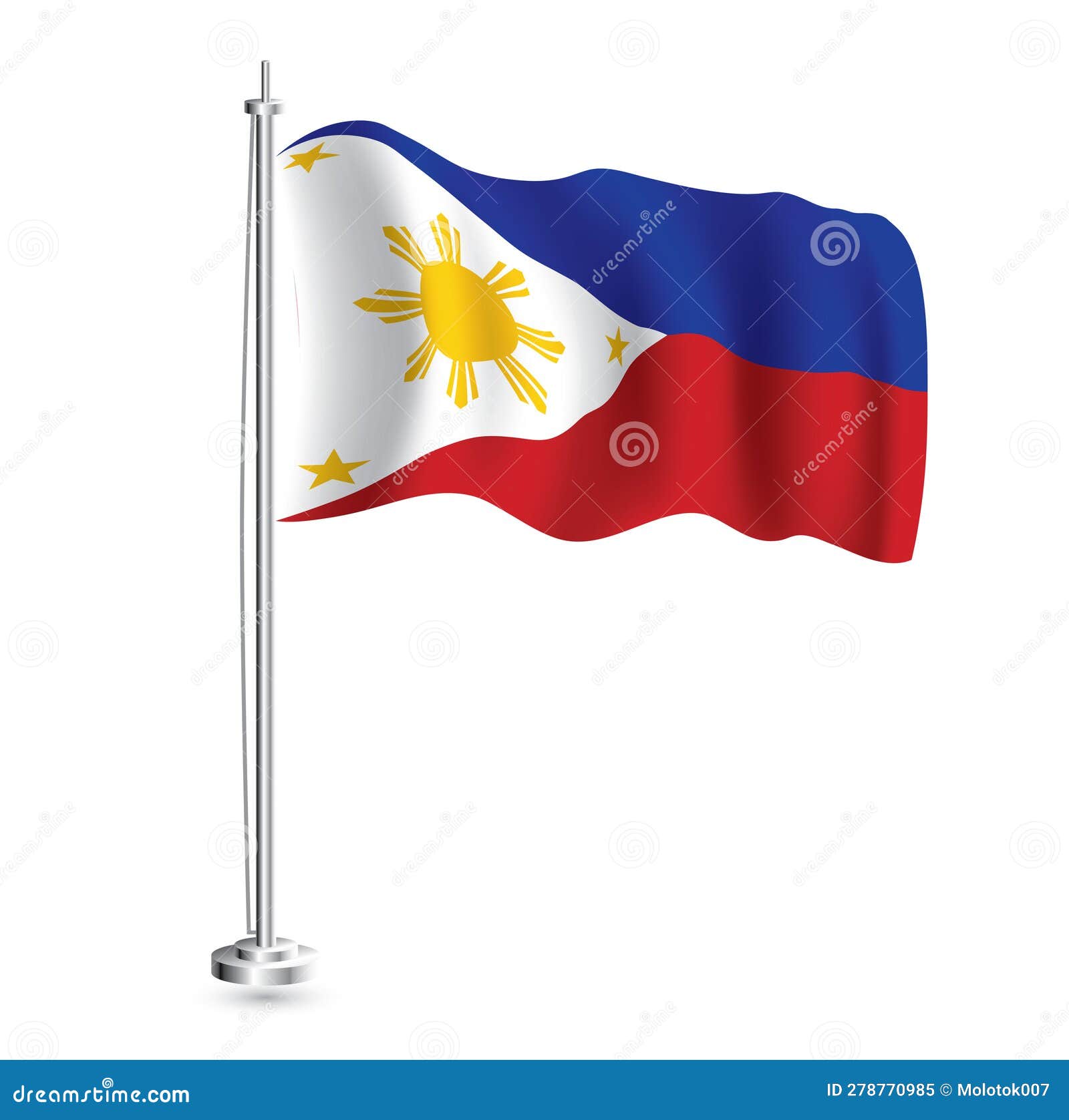 Philippine Flag. Isolated Realistic Wave Flag of Philippines Country on ... Philippine Flag. Isolated Realistic Wave Flag of Philippines Country on ...