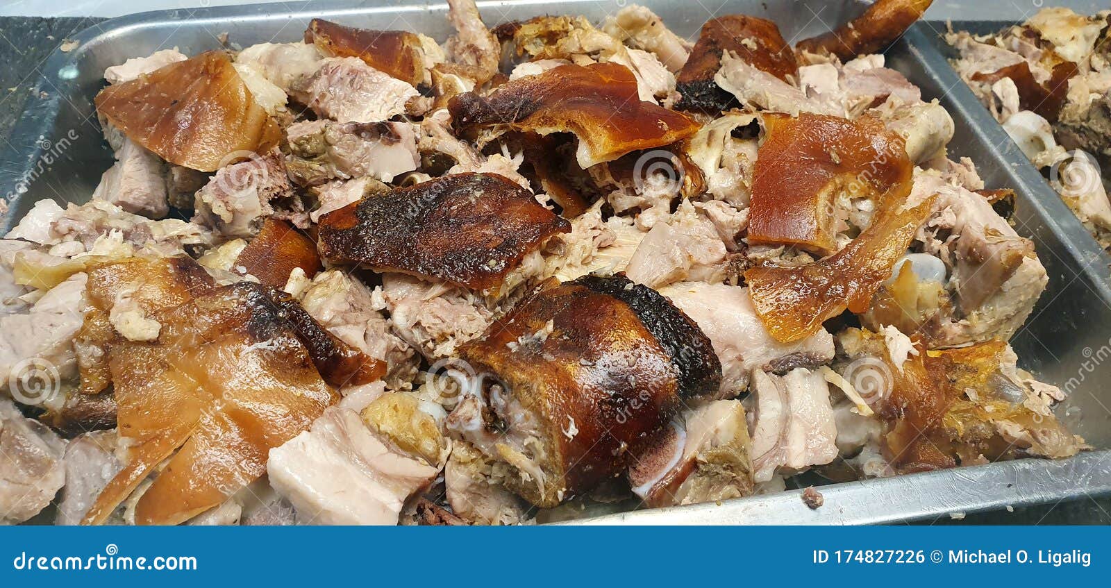 Philippine Lechon Chopped Ready To Eat Stock Photo - Image of ready ...