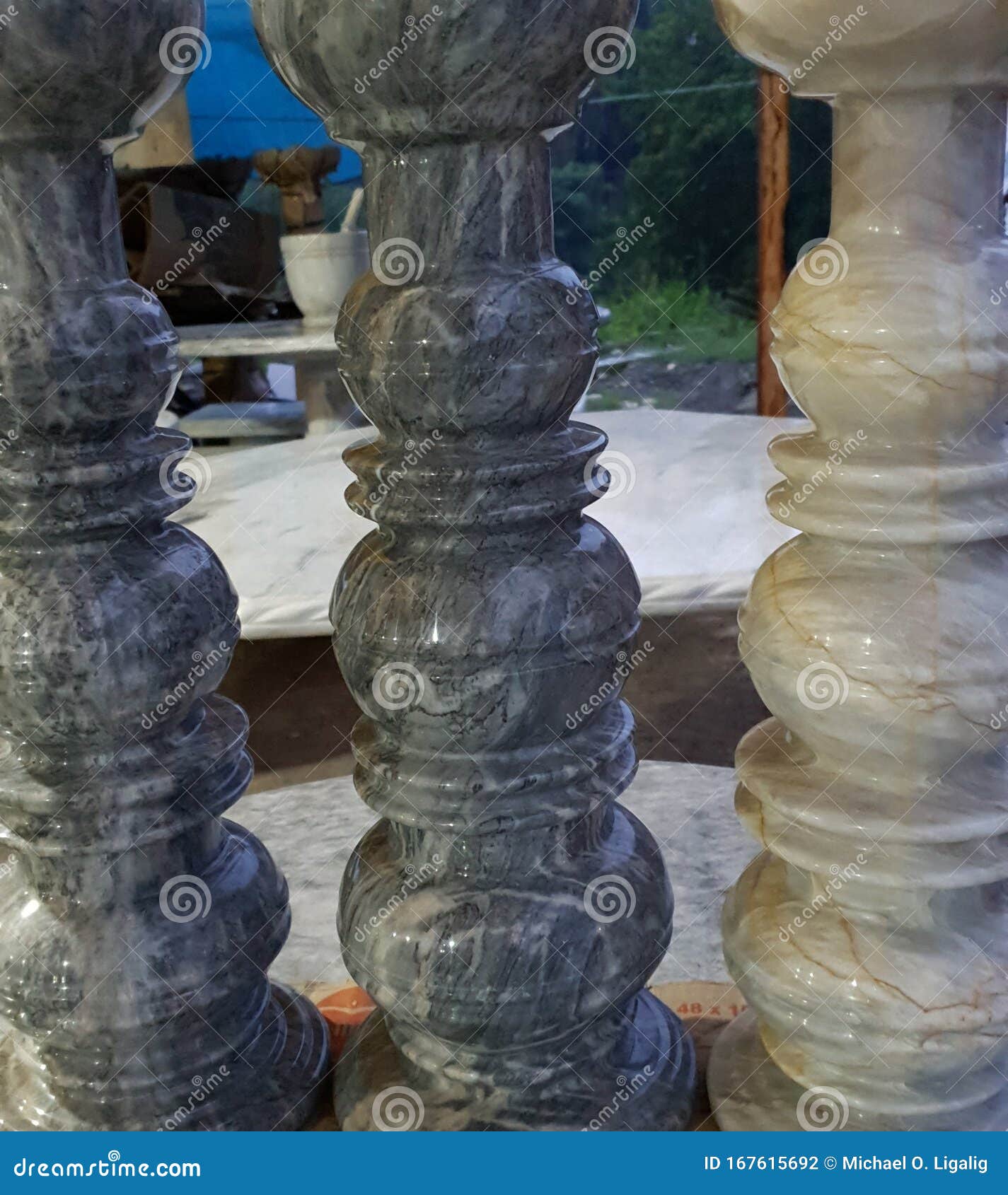 Philippine-made Marble for Stairway Rail Post Stock Photo - Image of ...