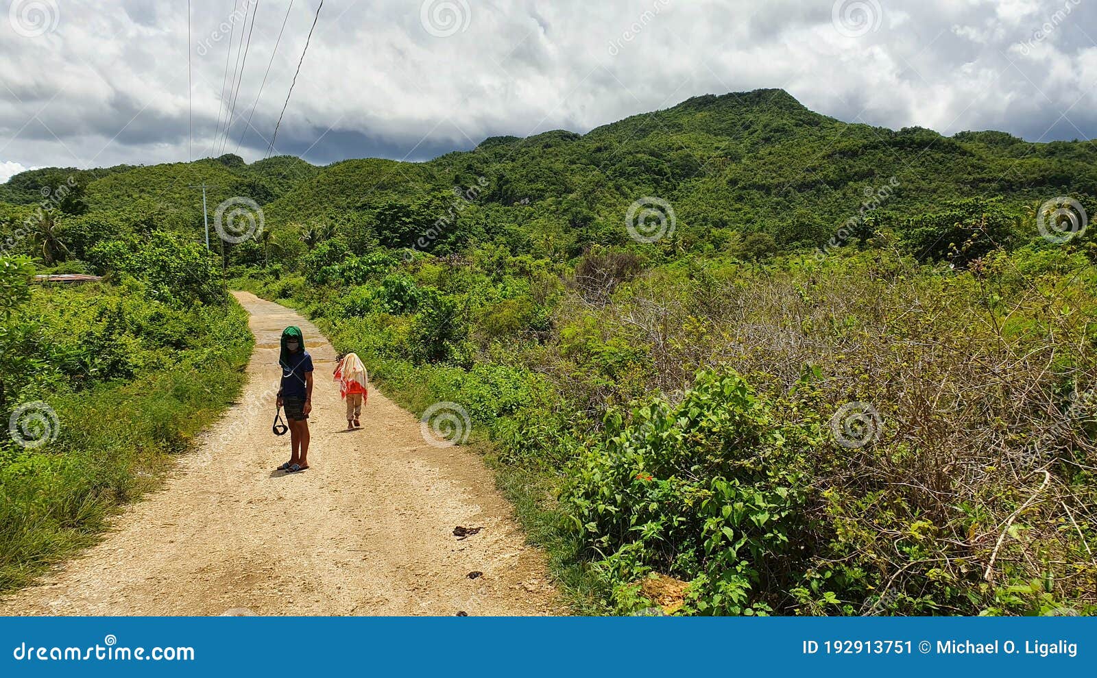 Philippine Greenery and Open Field with Mountain in the Distance ...