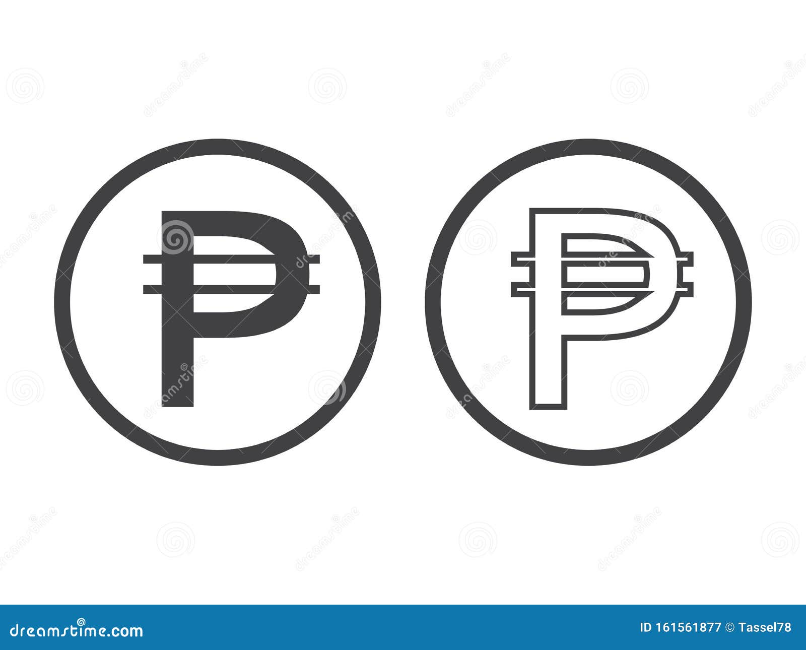 Philippine Peso Currency Symbol, Vector Illustration On White ...