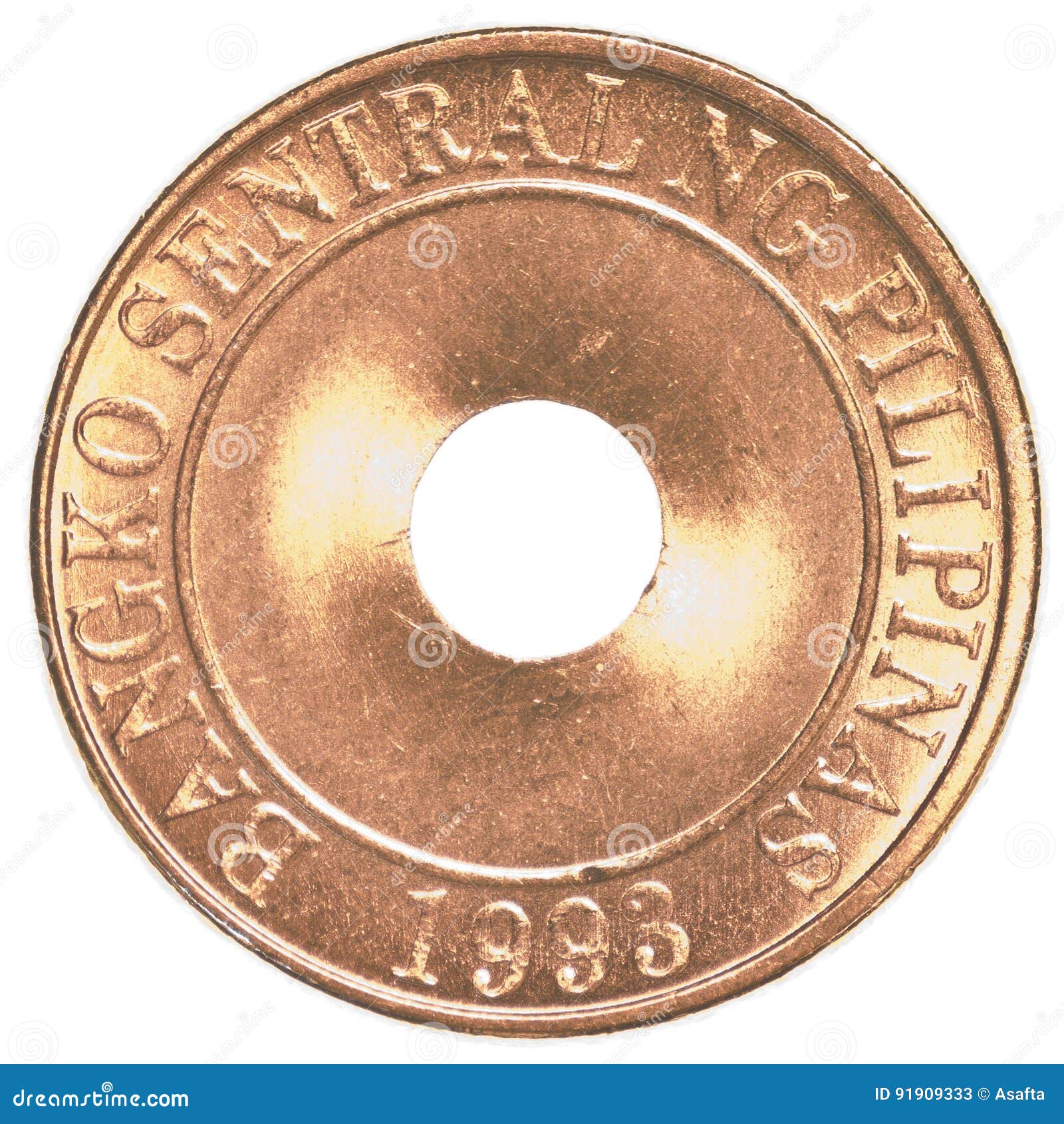 One Coin Of Philippine Peso Money On Reverse Put On The Filipino Map ...