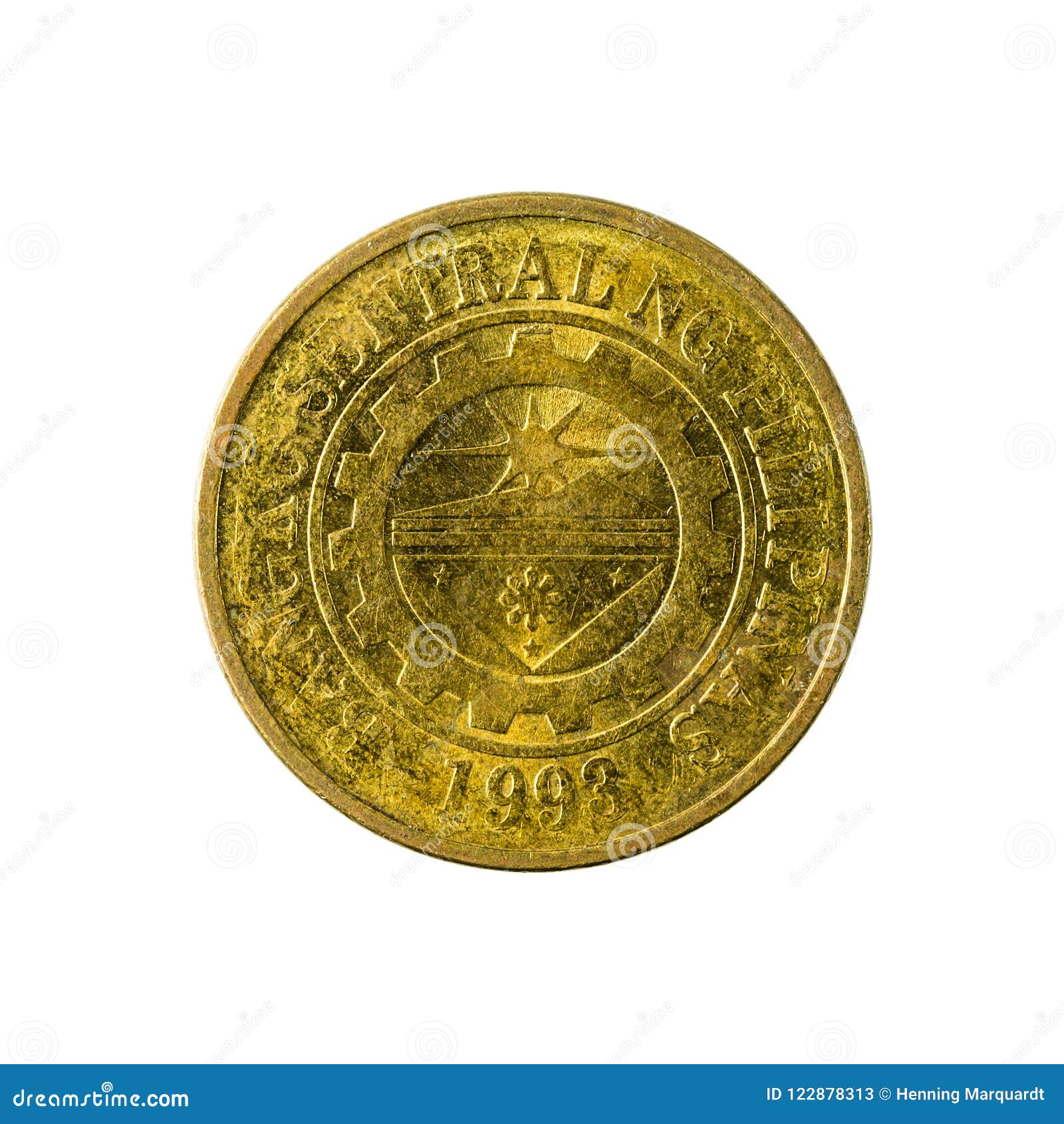 25 Philippine Sentimo Coin 2013 Reverse Stock Image - Image of currency ...