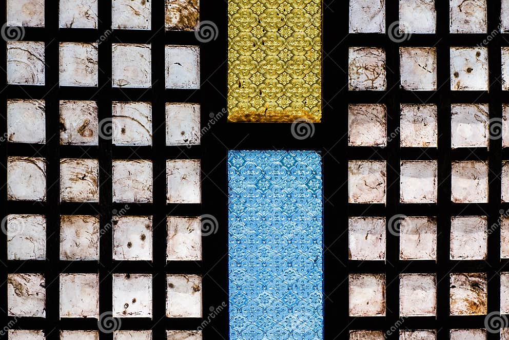 Philippine Traditional Window Pane Stock Image - Image of asian, kapiz ...