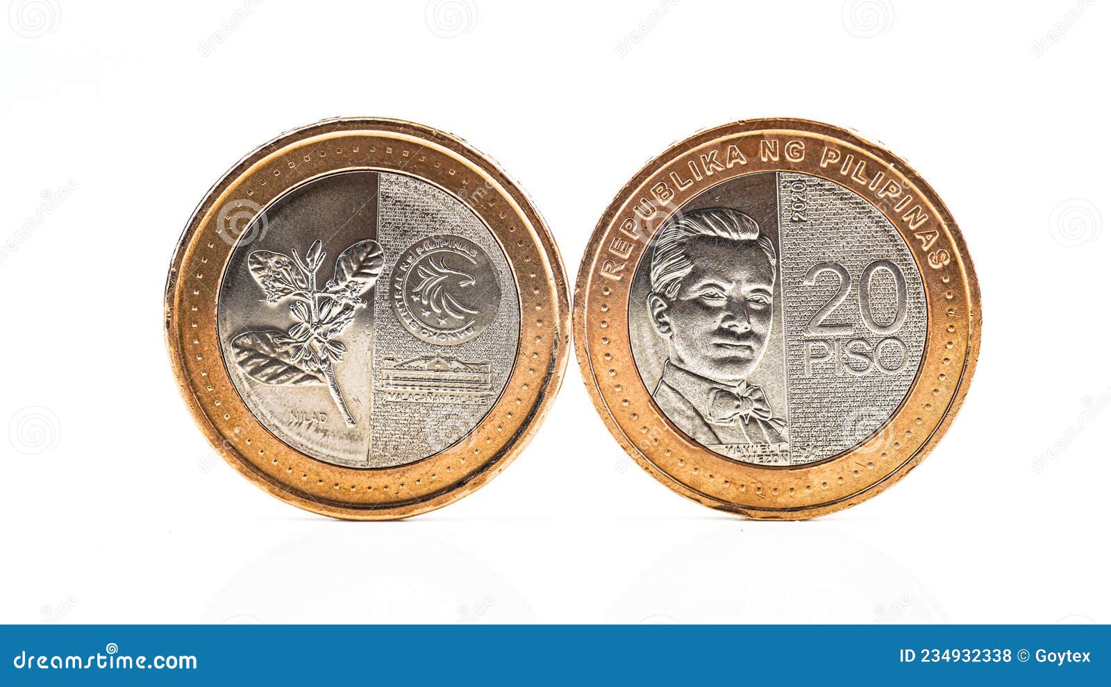 Philippine Twenty Pesos Coins Stock Photo - Image of coin, chain: 234932338