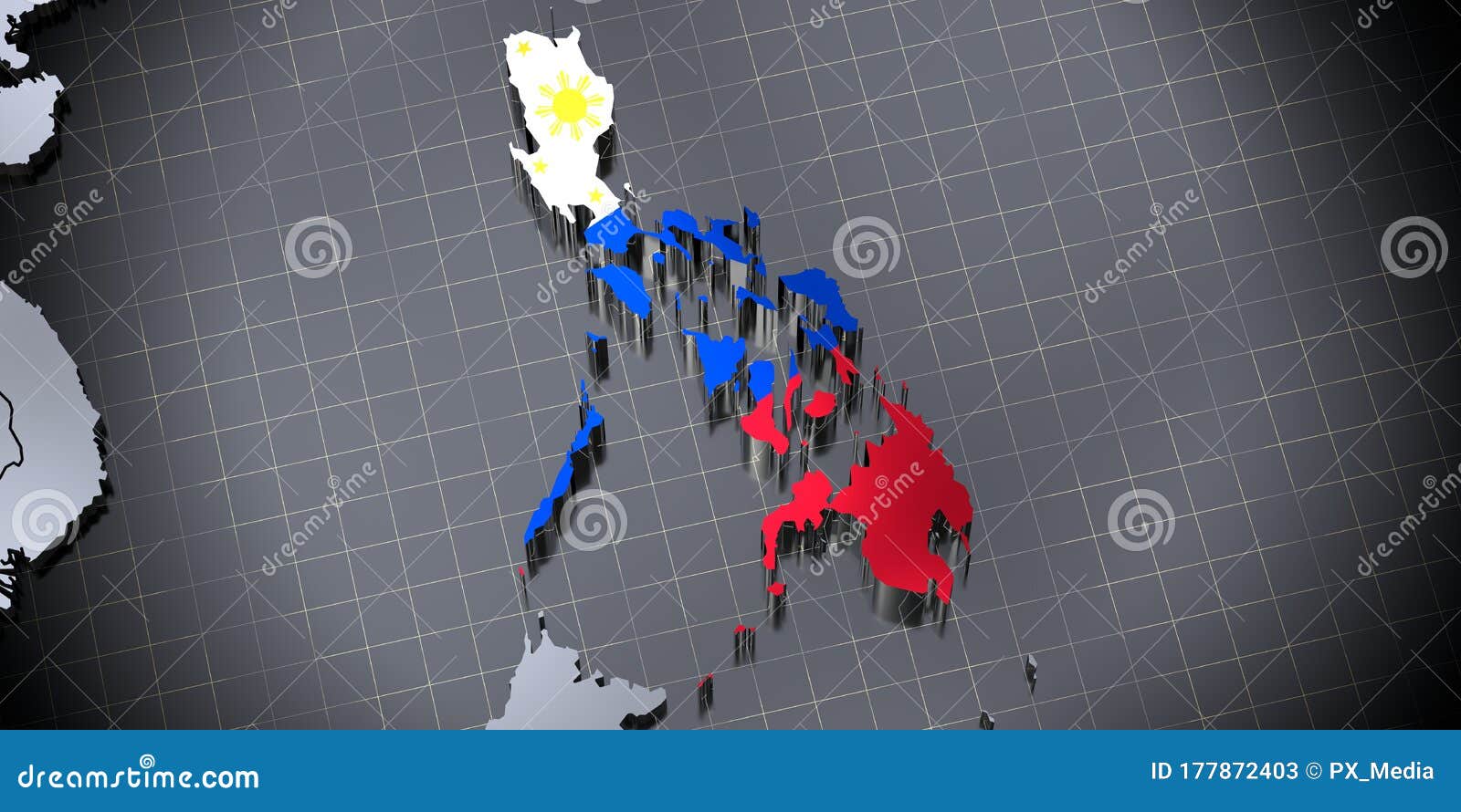 Philippines - Borders and Flag Stock Illustration - Illustration of ...