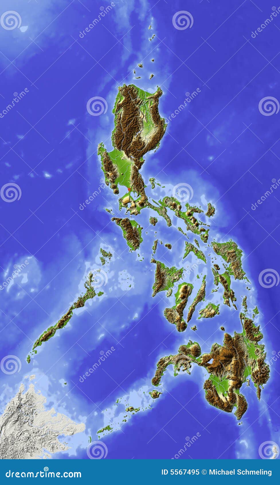 Philippines, Carte D'allégement Illustration Stock - Illustration du ...