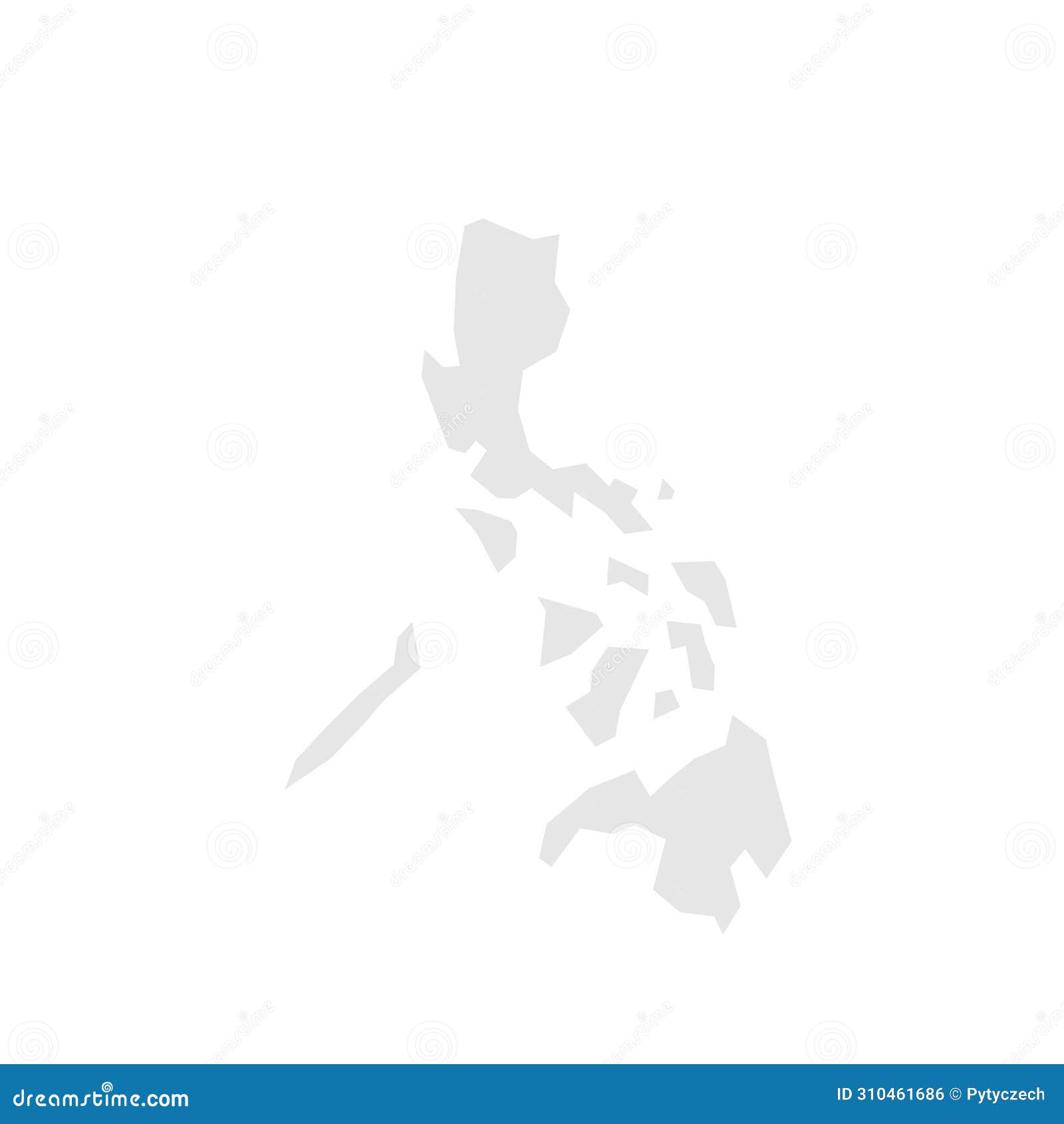 Philippines Simplified Sketch Map Cartoon Vector | CartoonDealer.com ...