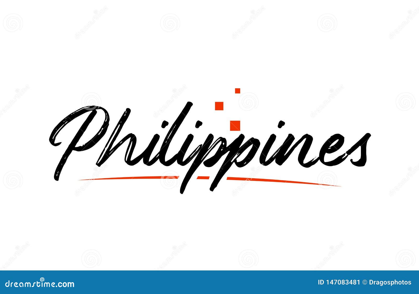 Philippines Country Typography Word Text for Logo Icon Design Stock ...