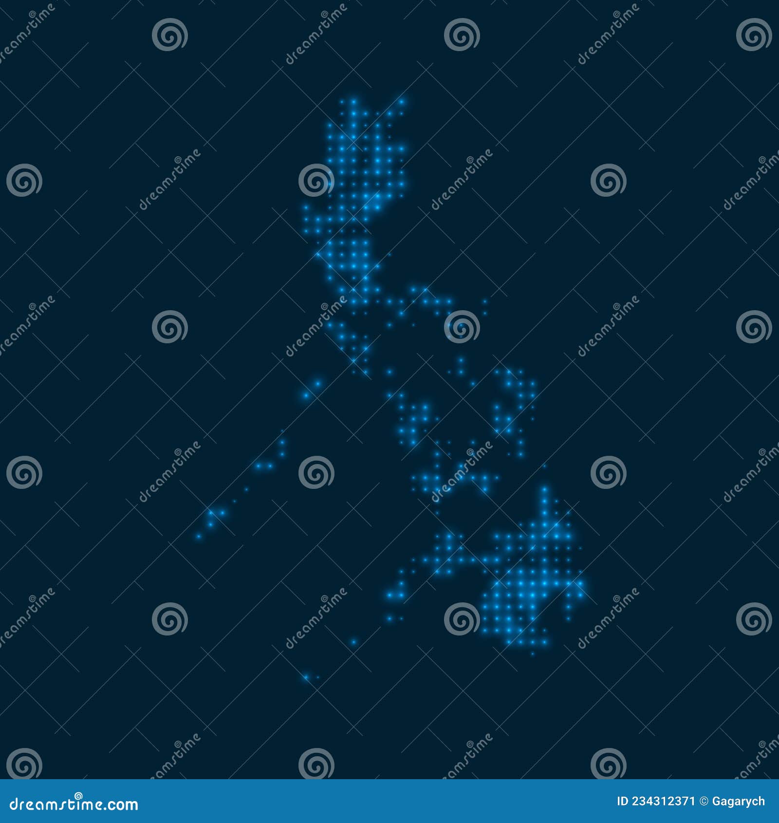 Philippines Map Glowing Purple Neon Lamp Sign Vector Illustration ...