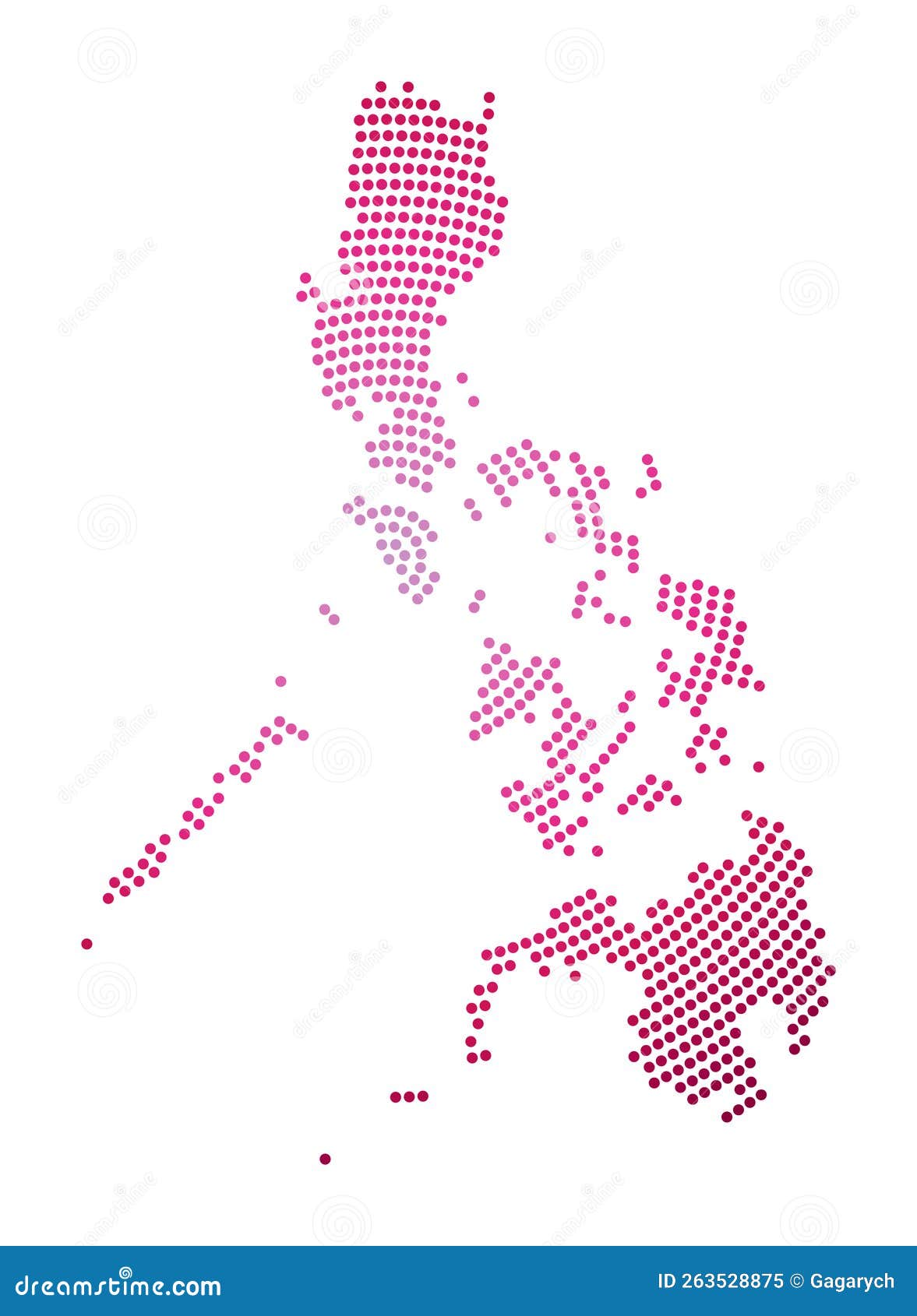 Philippines dotted map. stock vector. Illustration of atlas - 263528875