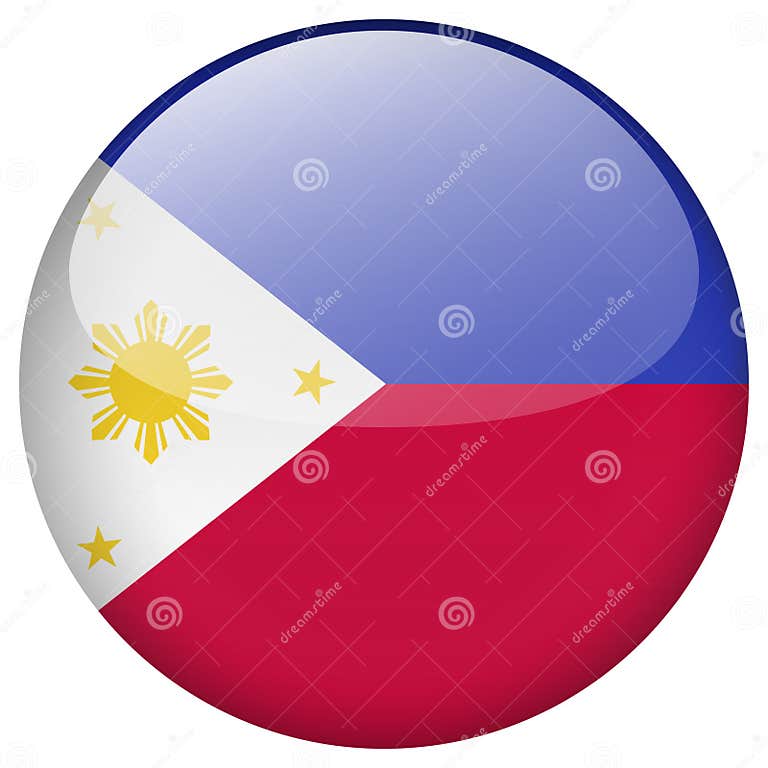 Philippines flag button stock vector. Illustration of circle - 302045715