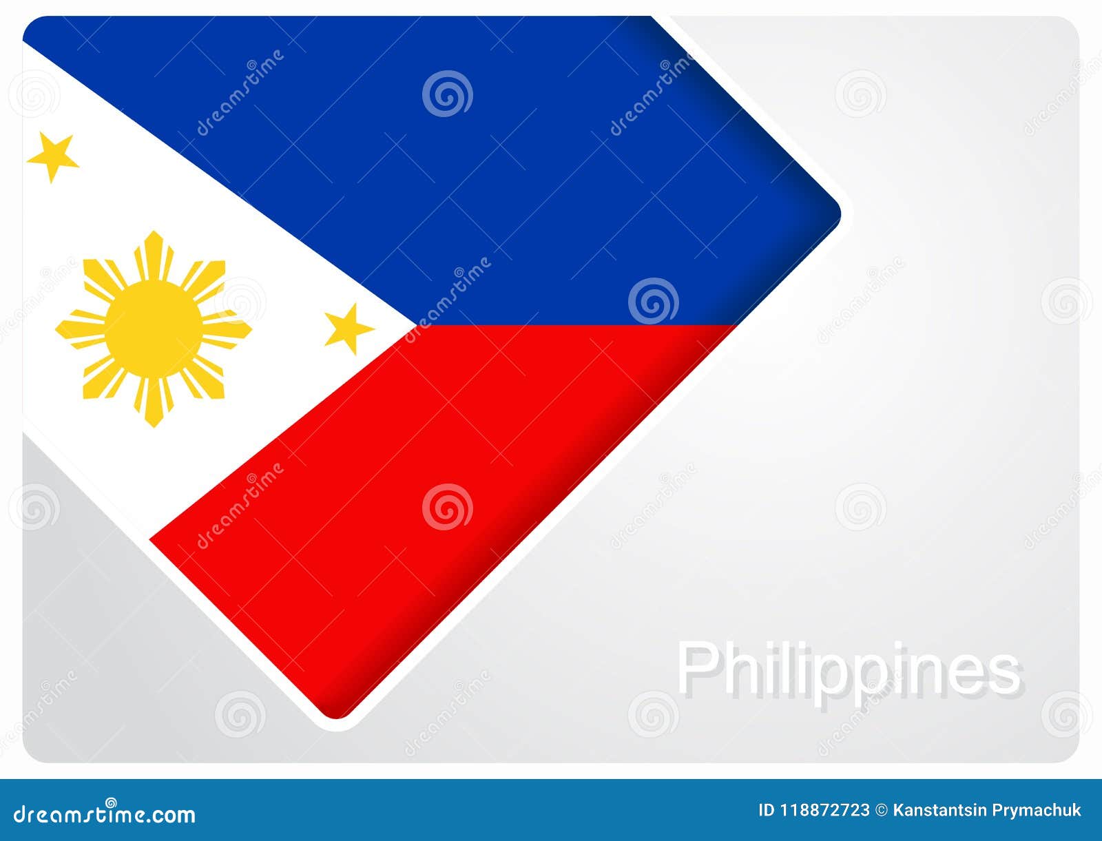 Philippines Flag Design Background. Vector Illustration. Stock Vector ...