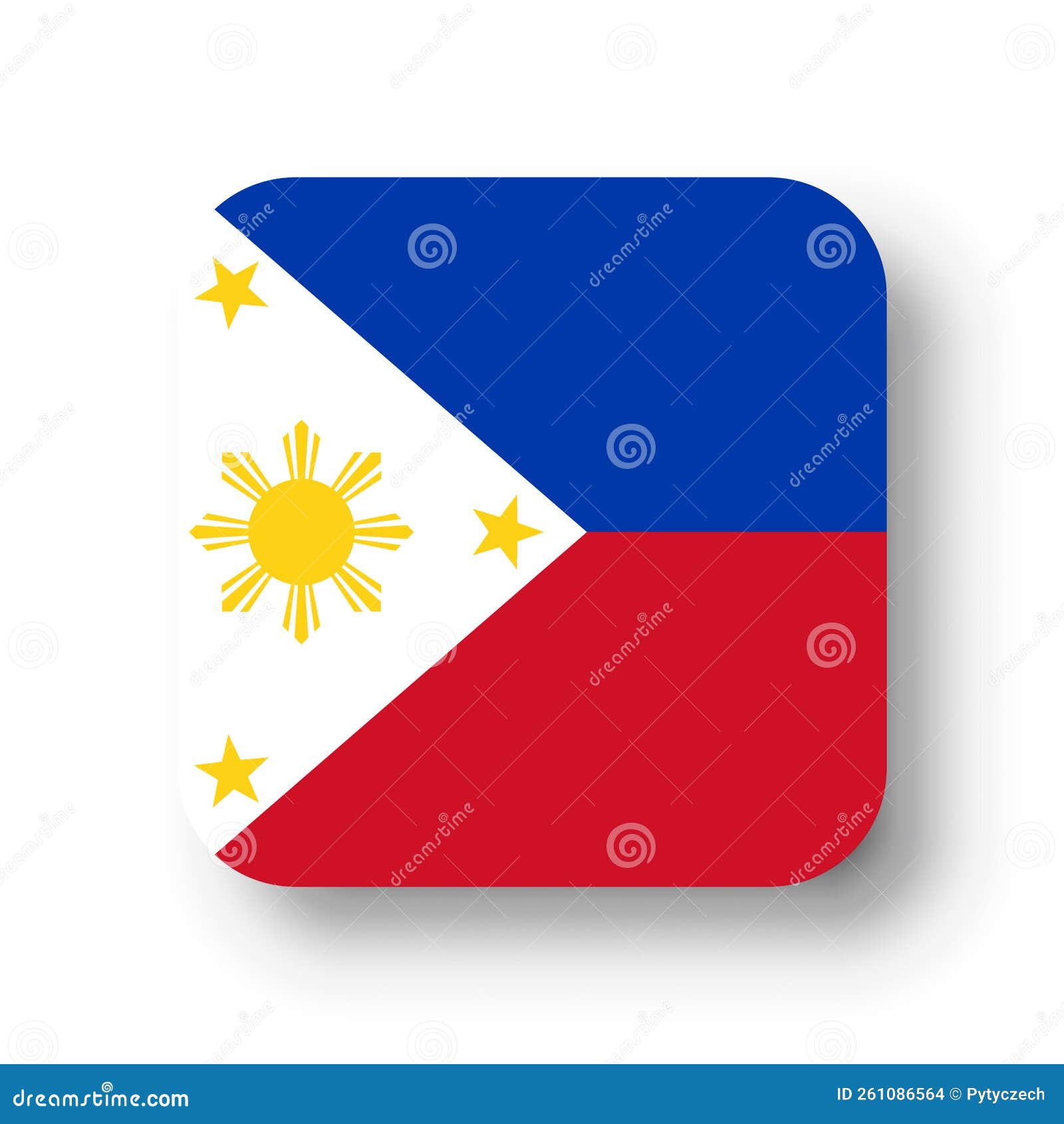 Square Philippine Independence Day Background With Waving Flag Vector ...