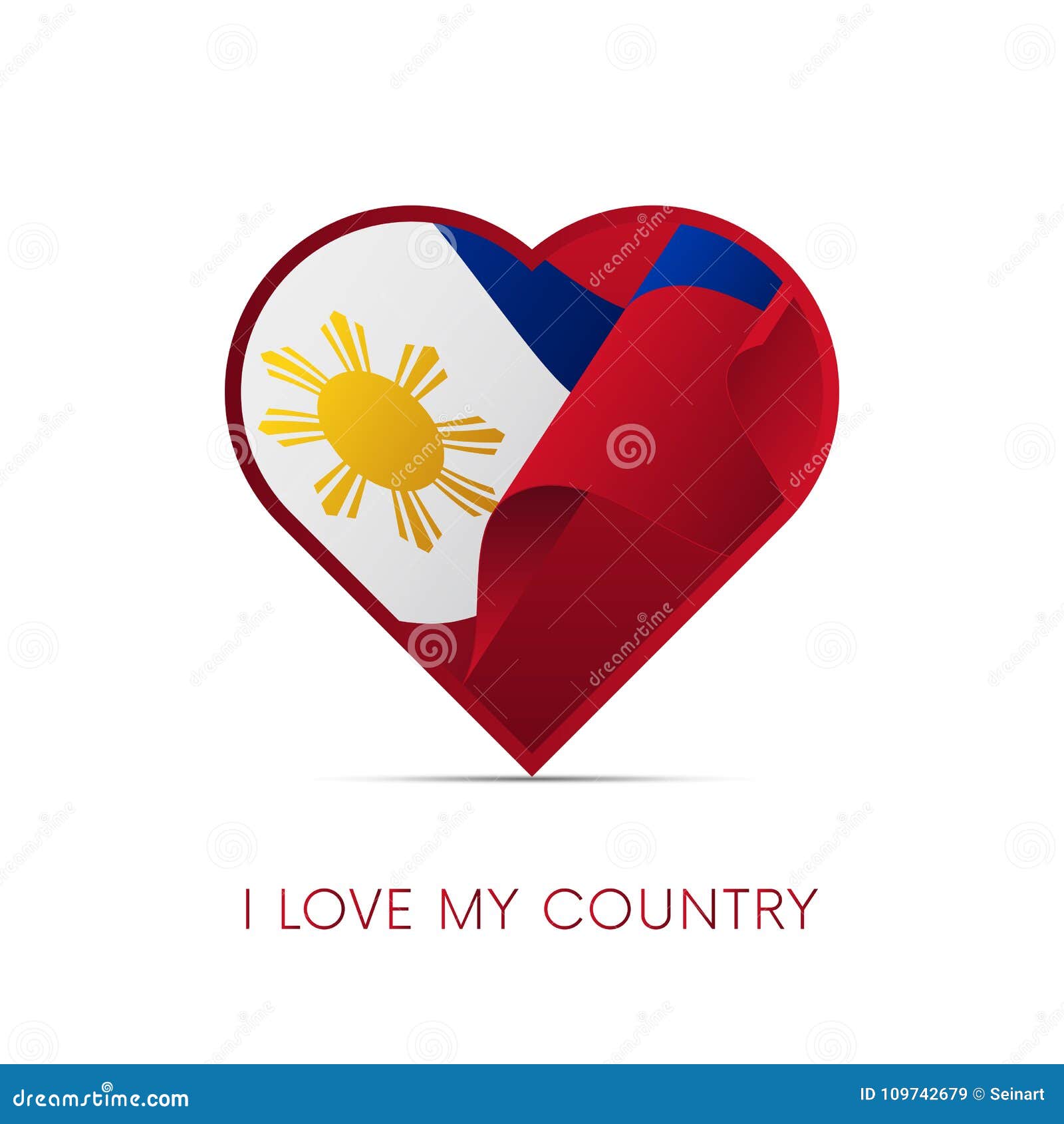 Philippines Flag in Heart. I Love My Country. Sign. Vector Illustration ... Philippines Flag in Heart. I Love My Country. Sign. Vector Illustration ...