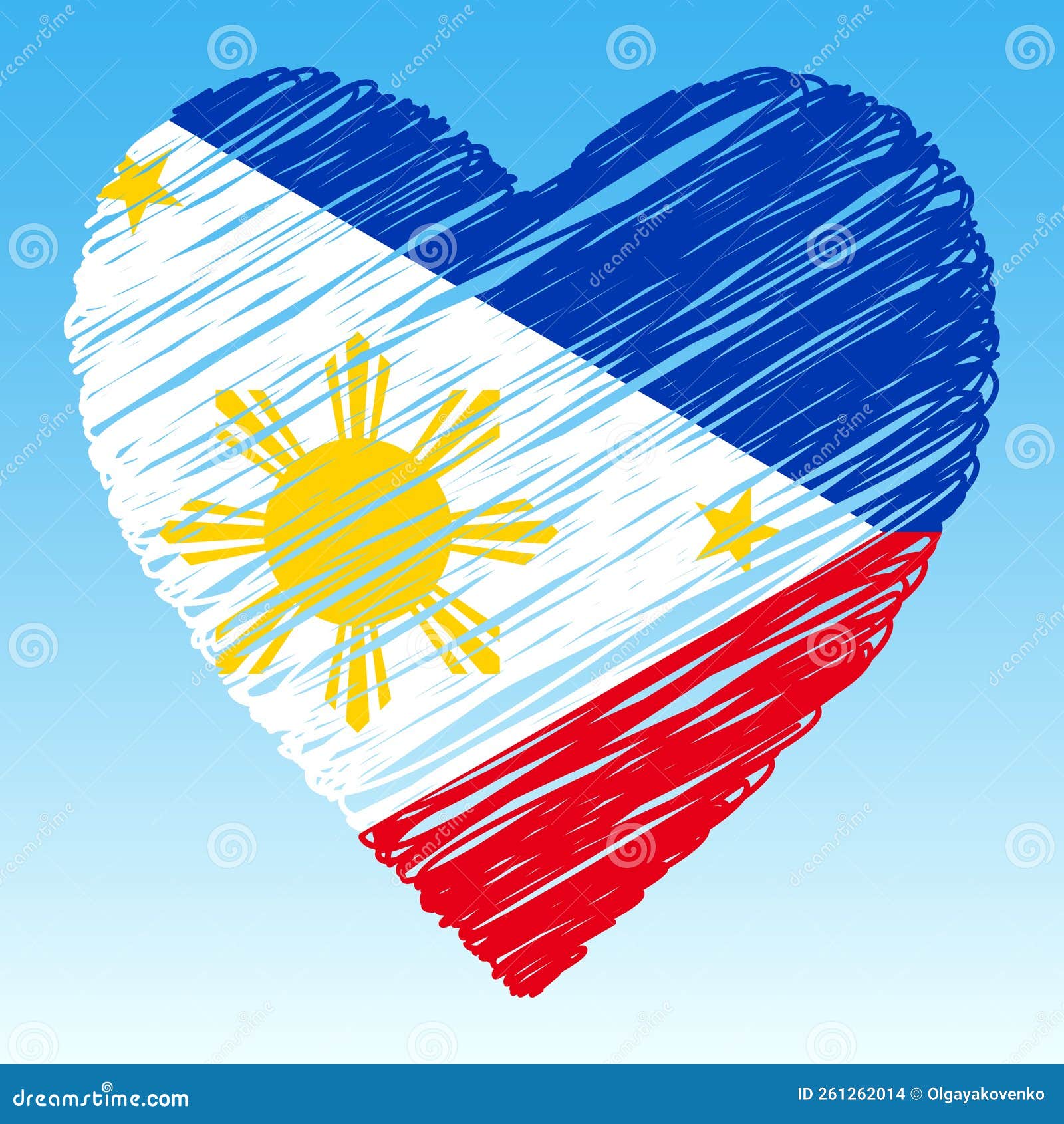 Philippines Flag, Heart Shape, Grunge Style Stock Vector - Illustration ...