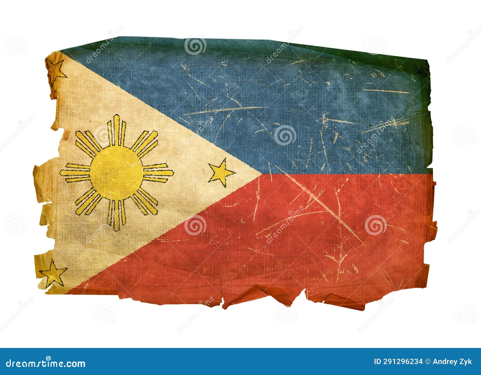 Philippines Flag old stock illustration. Illustration of manila - 291296234