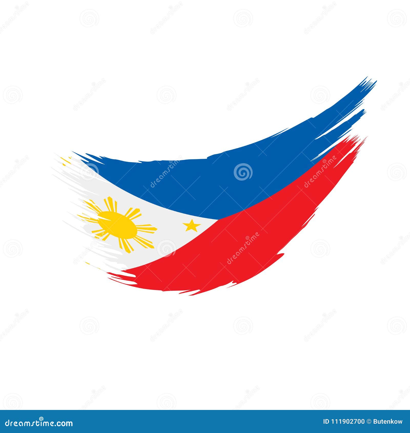 Philippines Flag, Vector Illustration Stock Vector - Illustration of ...