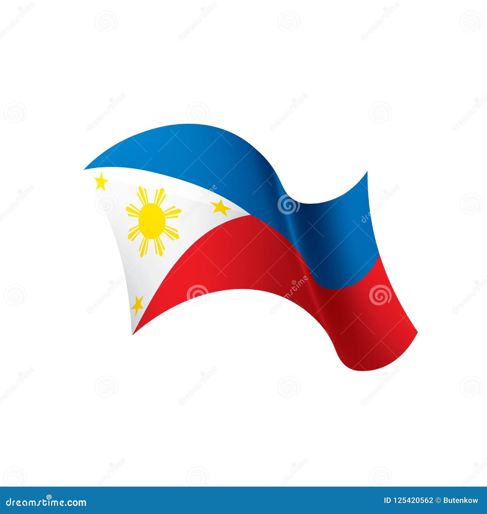 Philippines Flag, Vector Illustration Stock Vector - Illustration of ...