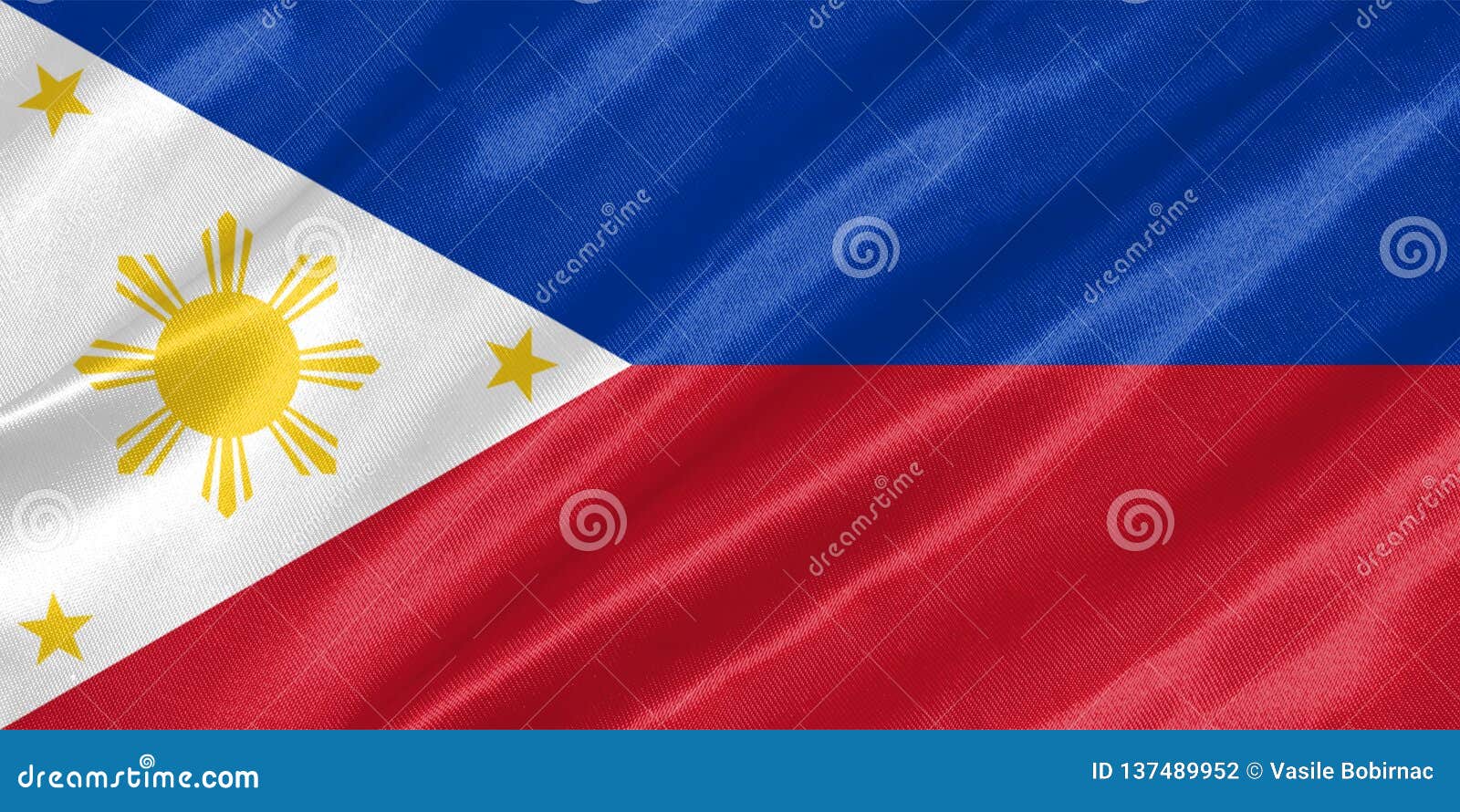 Philippine Flag. 3D Waving Flag Design. The National Symbol Of ...
