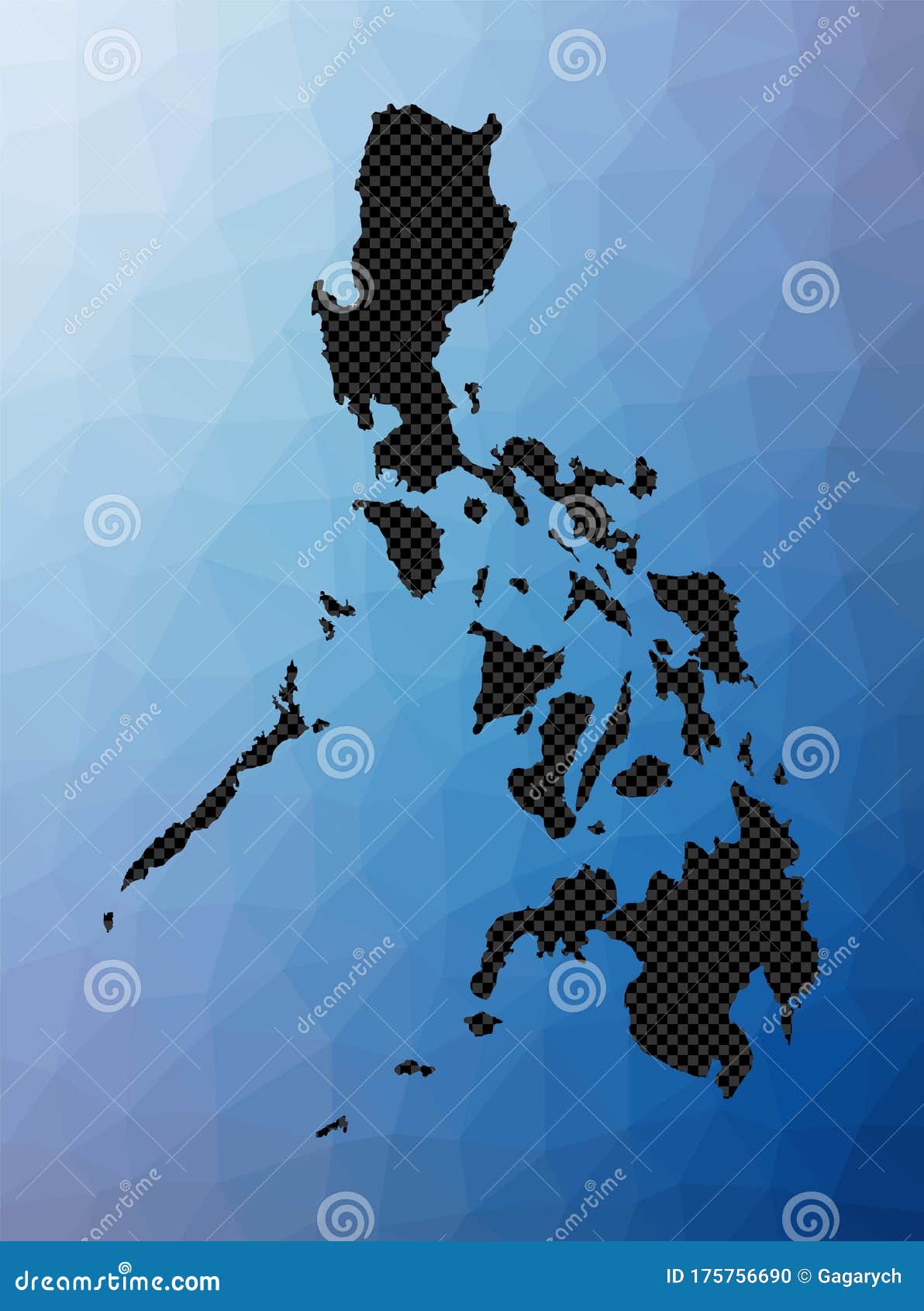 Philippines geometric map. stock vector. Illustration of destination ...