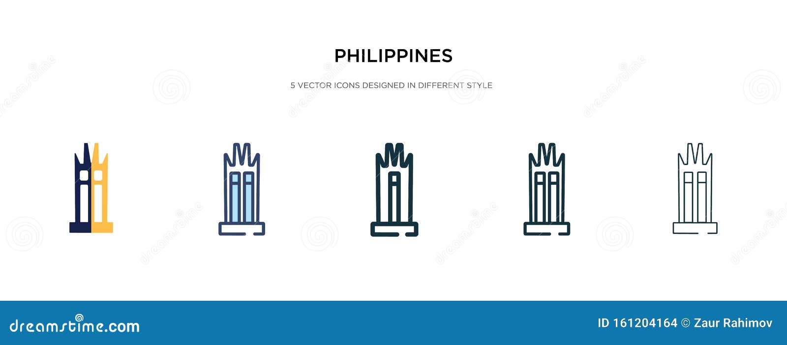 Philippines Icon in Different Style Vector Illustration. Two Colored ...