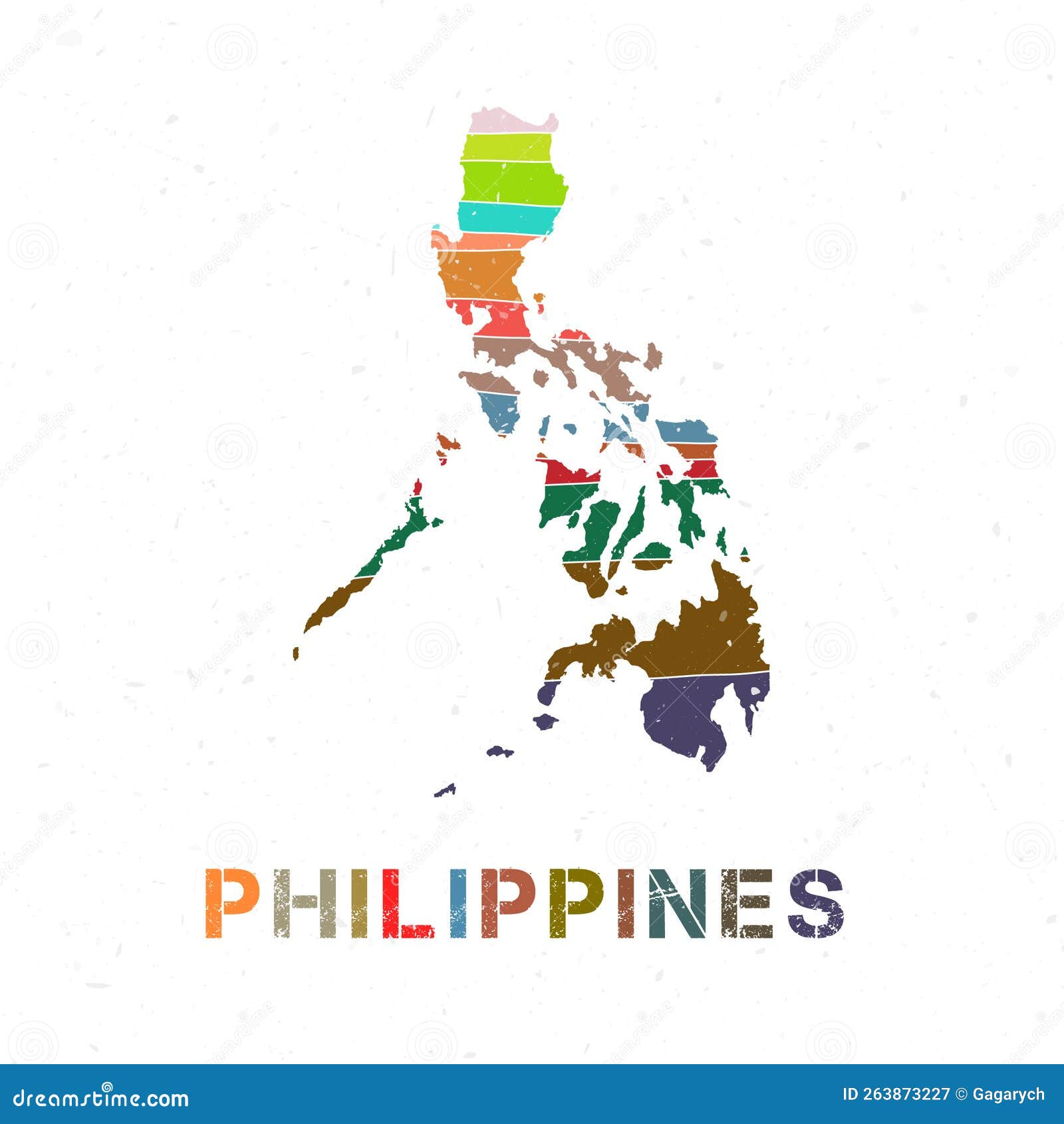 Philippines Map Design Stock Vector Illustration Of Border 263873227