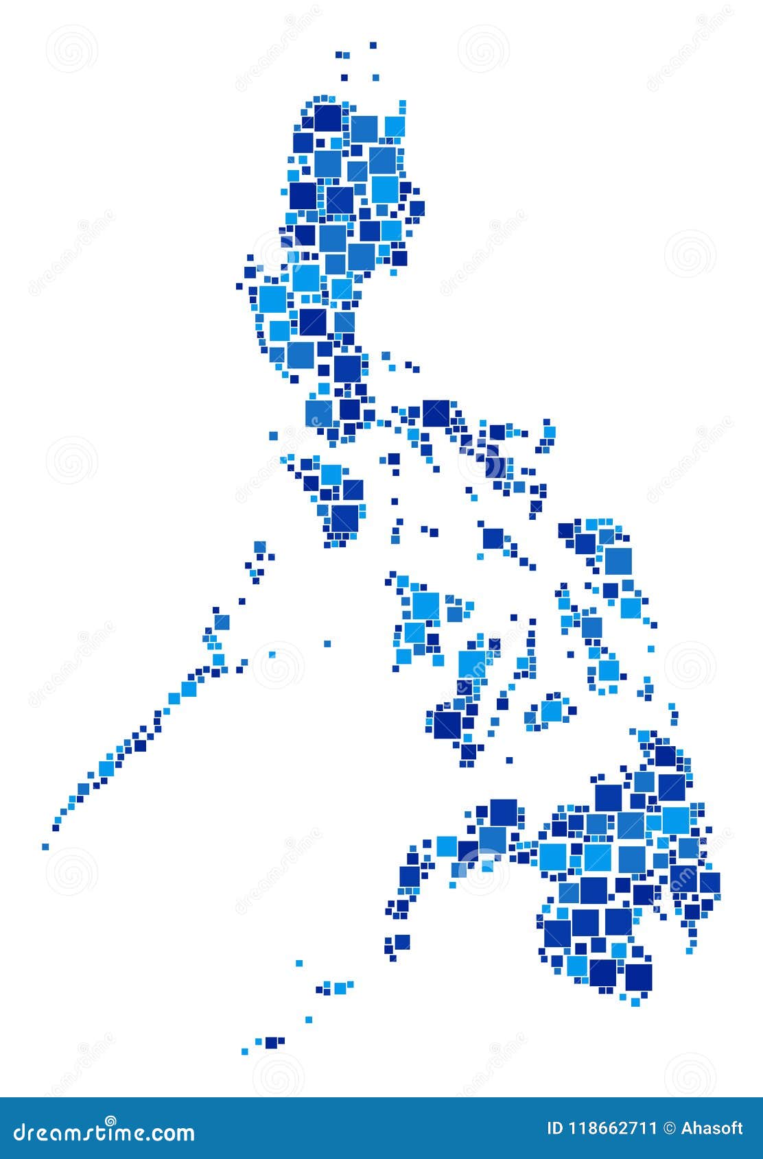 Philippines Map Composition of Squares Stock Vector - Illustration of ...