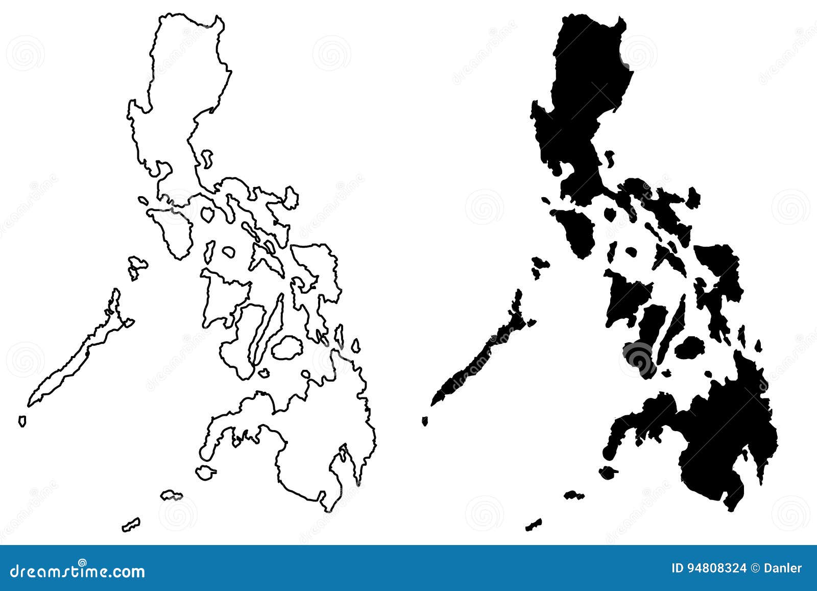 Philippines map vector stock vector. Illustration of banner - 94808324