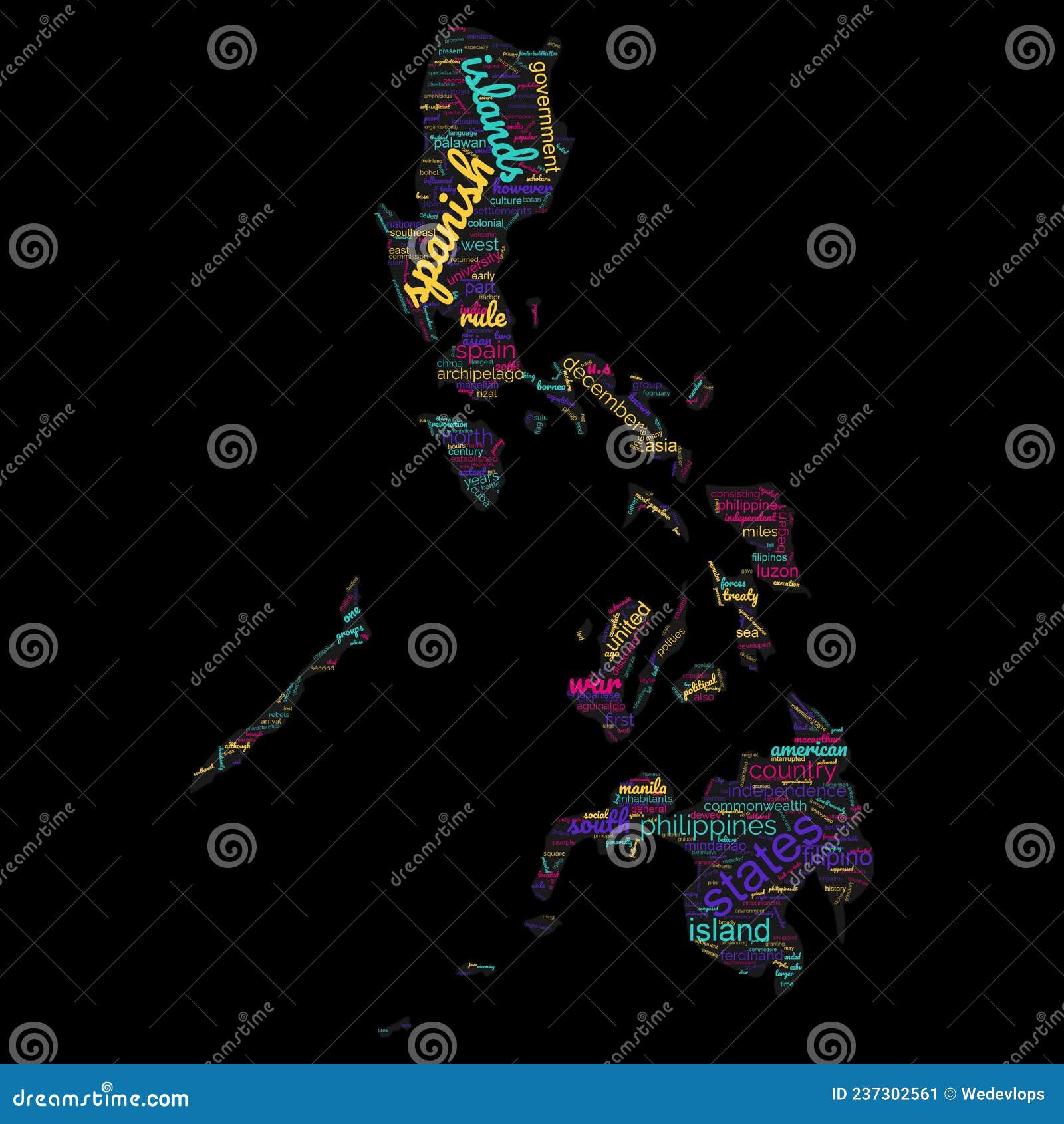 Philippines Map Wallpaper Design Background Stock Illustration ...