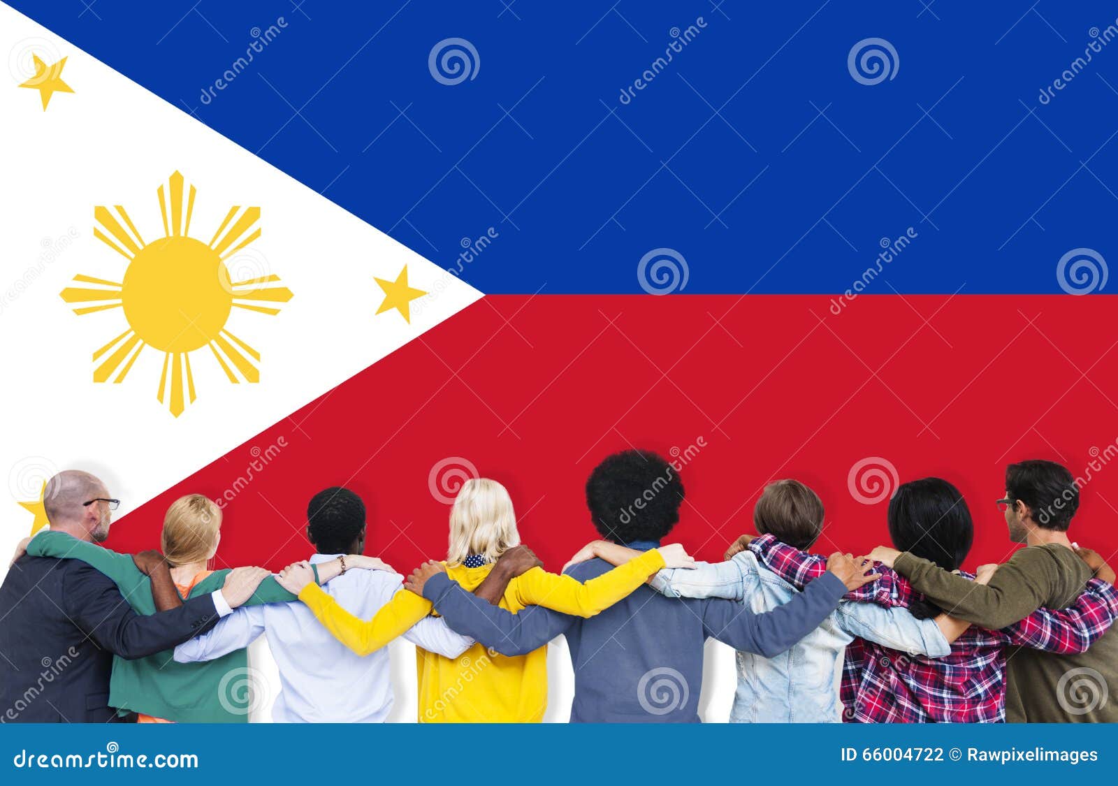 Philippines National Flag Teamwork Diversity Concept Stock Photo ...