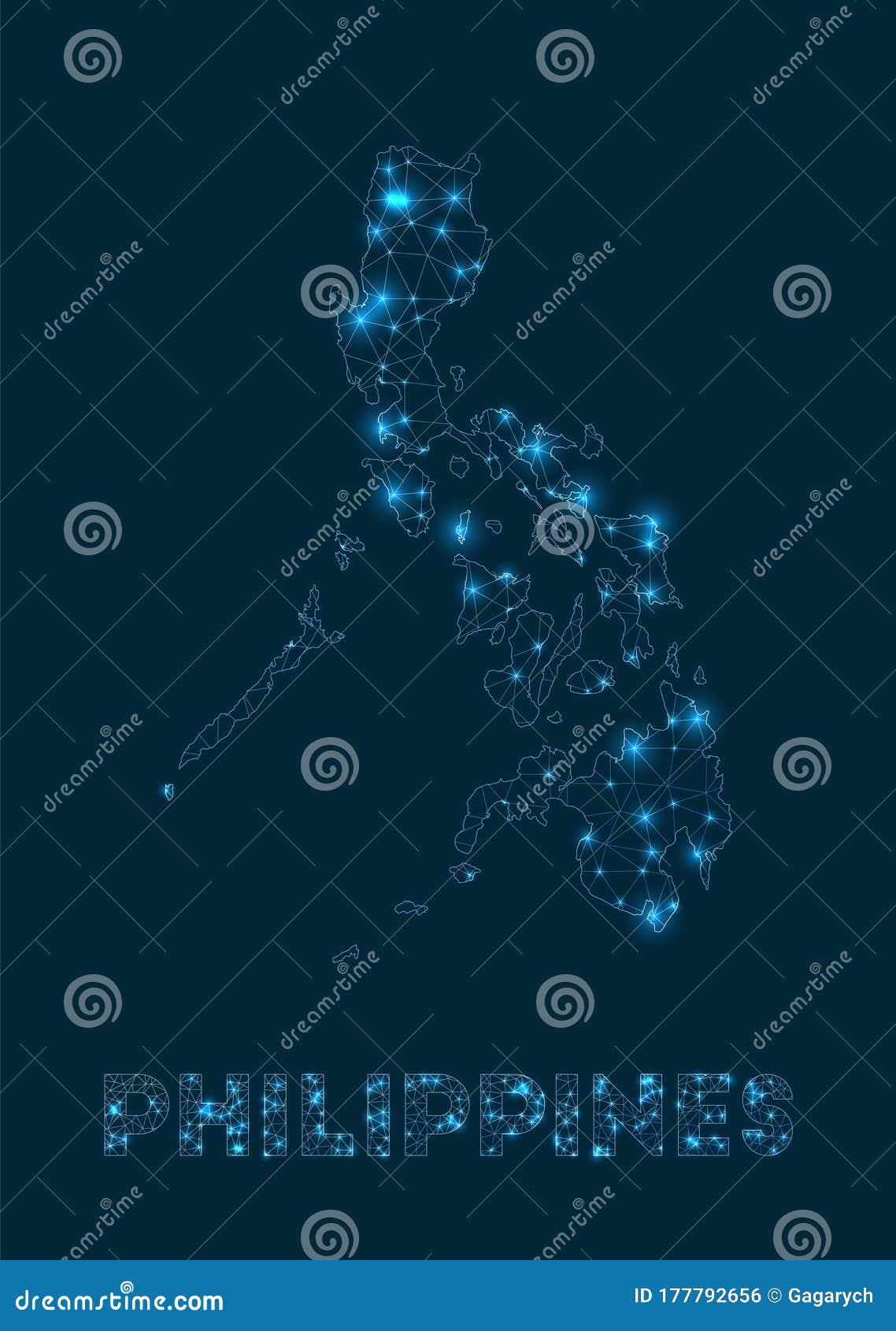 Philippines Network Map. Vector Illustration | CartoonDealer.com #177792656