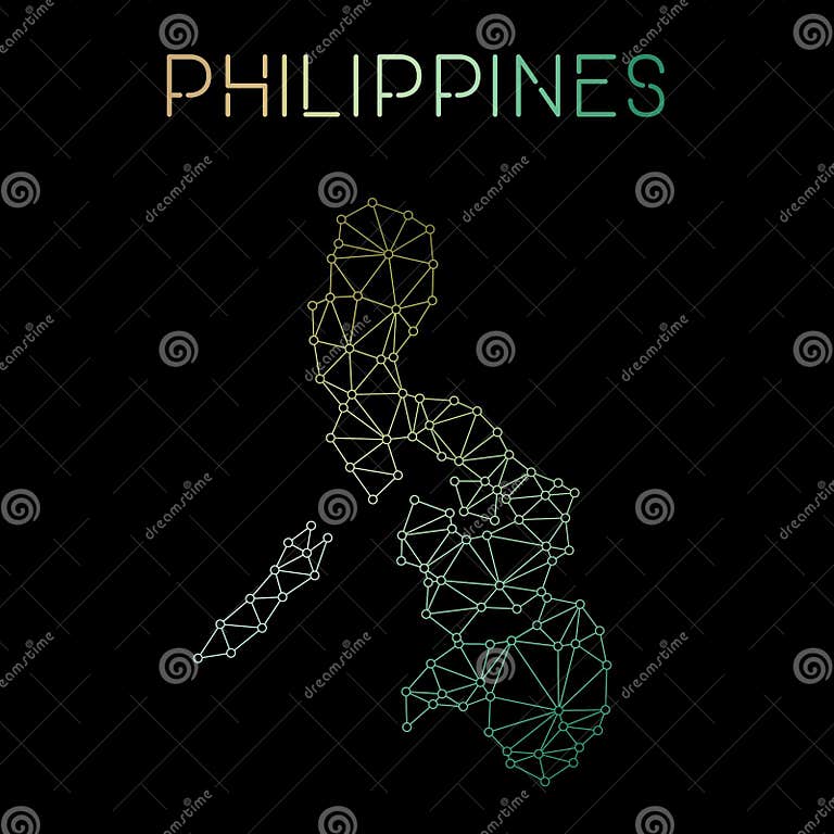 Philippines network map. stock vector. Illustration of government ...
