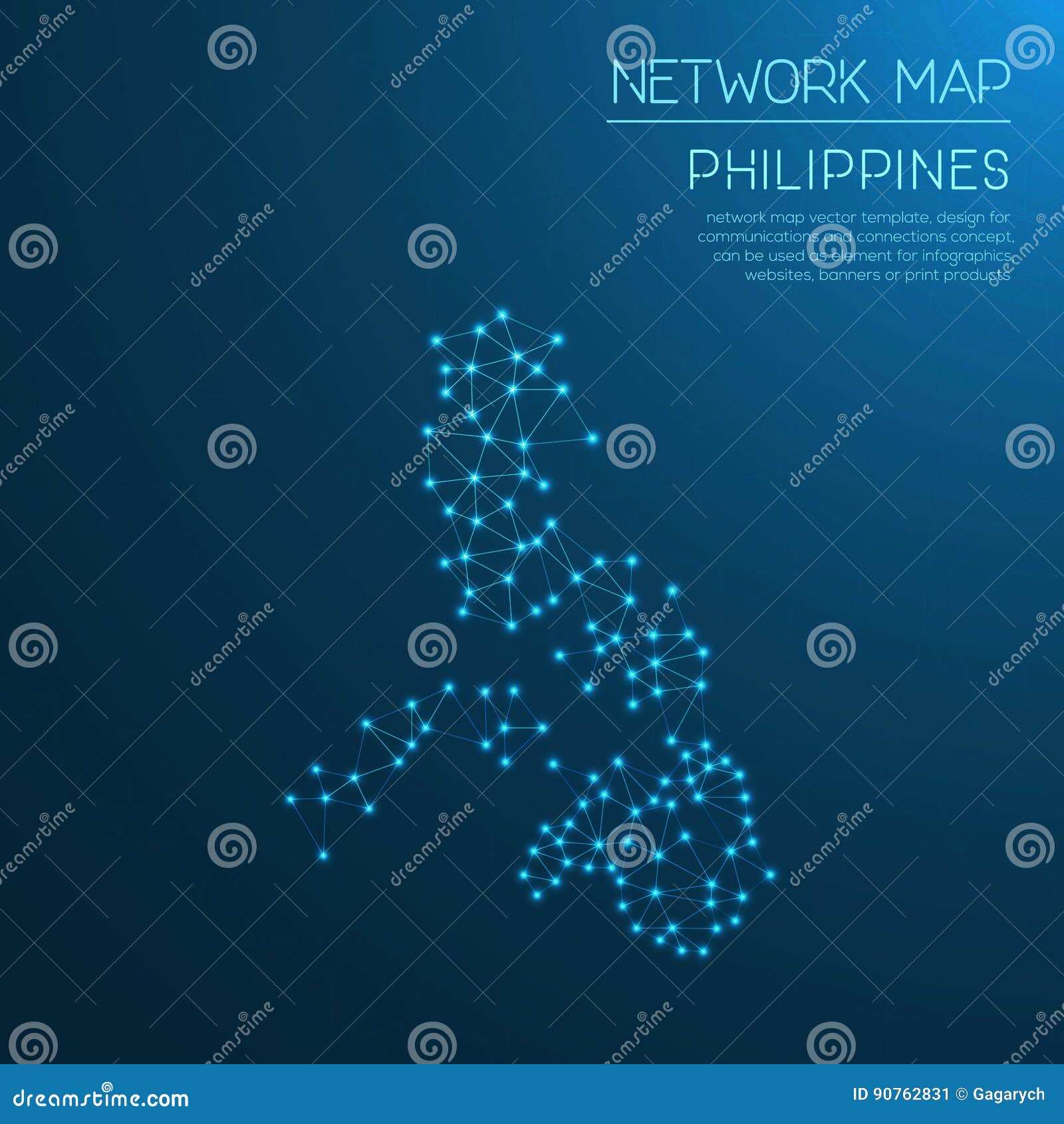 Philippines Network Map. Vector Illustration | CartoonDealer.com #177792656