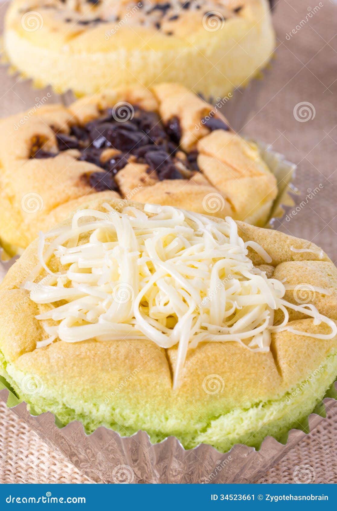 Philippines Sponge Cake Call Mamon. Stock Image - Image of objects ...
