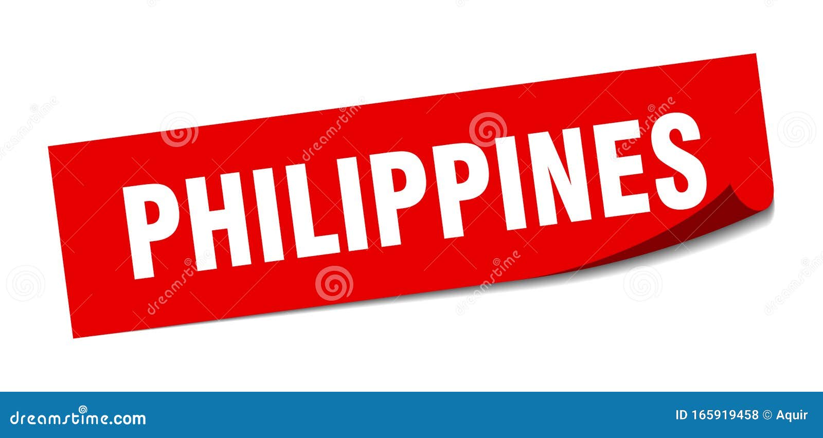 Philippines Map Sticker In Trendy Colors. Cartoon Vector ...