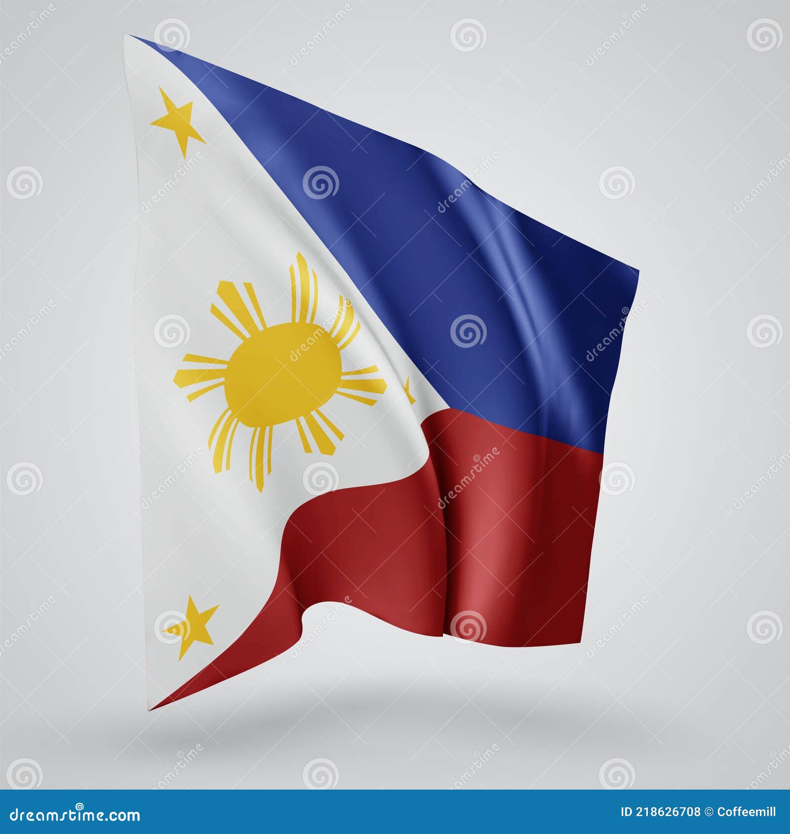 Philippines Flag Wave Drawing